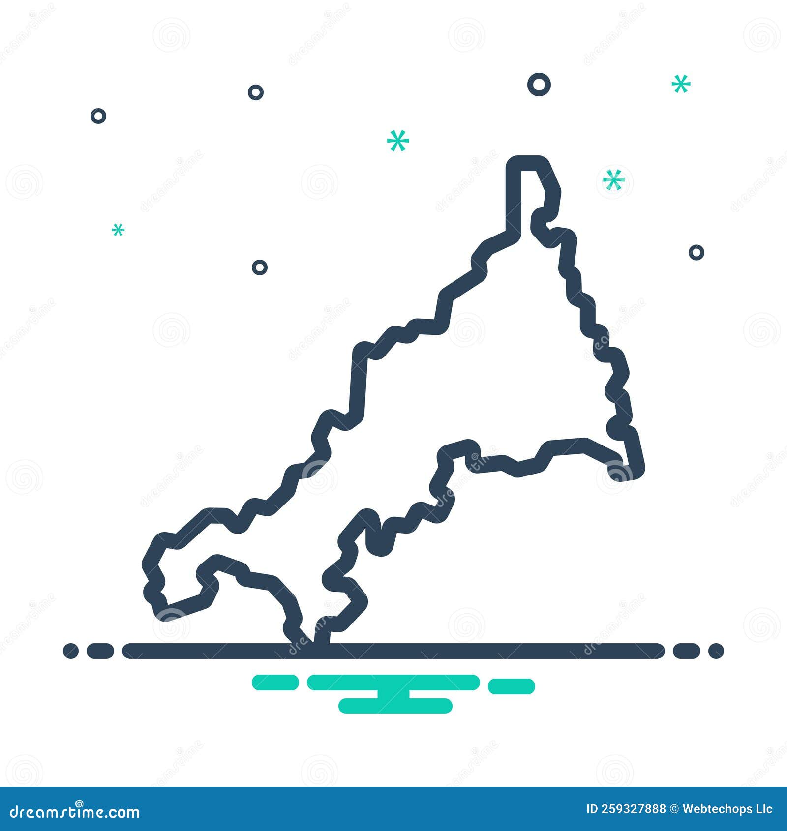 Mix Icon for Cornwall, Uk and Map Stock Vector - Illustration of sign ...