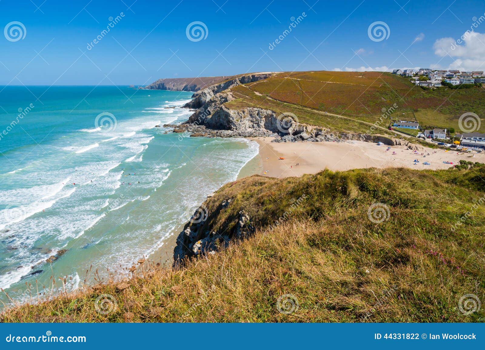 Cornwall porthtowan стоковое фото. изображение насчитывающей моря ...