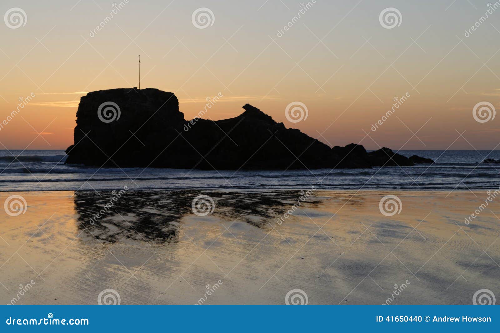 Cornwall sunset stock photo. Image of beaches, colourful - 41650440