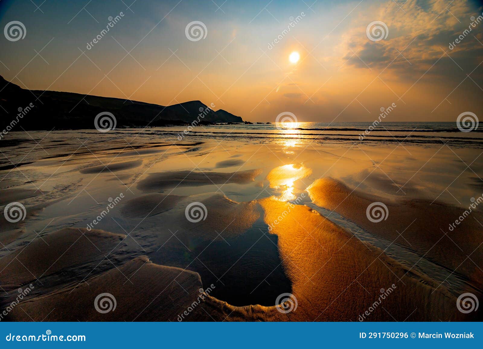 Cornwall Sunset View Sea Beach Water Summer Stock Photo - Image of wave ...