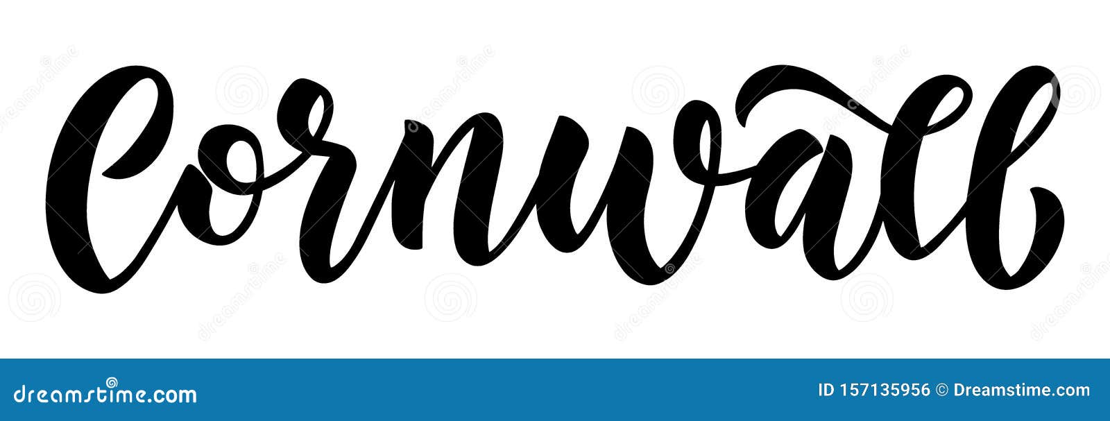 Cornwall. Vector Hand Lettering Element Stock Illustration ...
