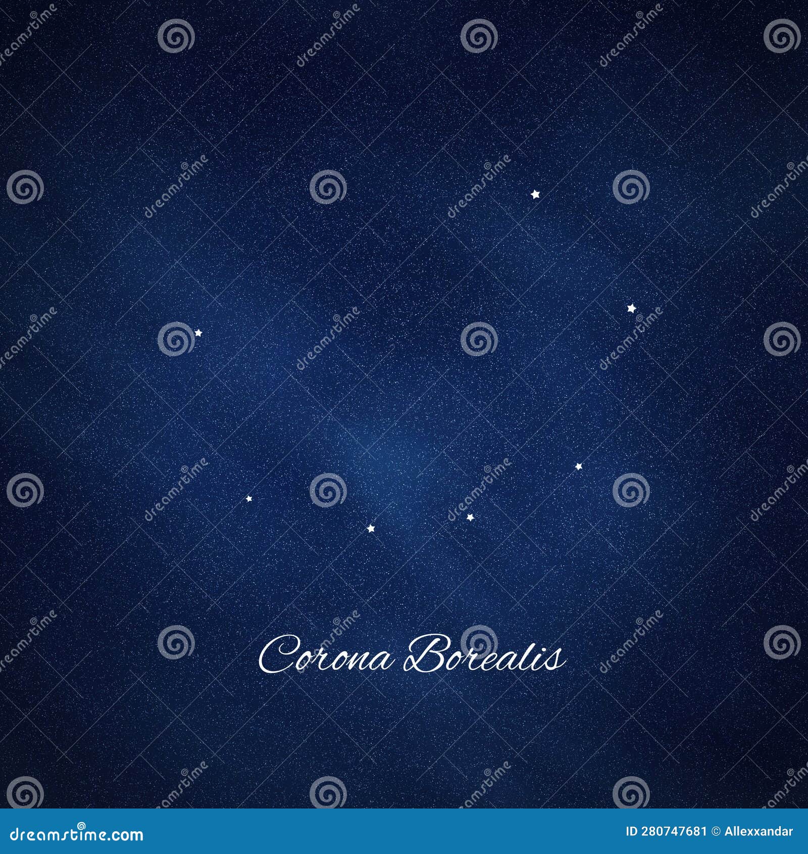 Corona Borealis Constellation, Cluster of Stars, Northern Crown ...
