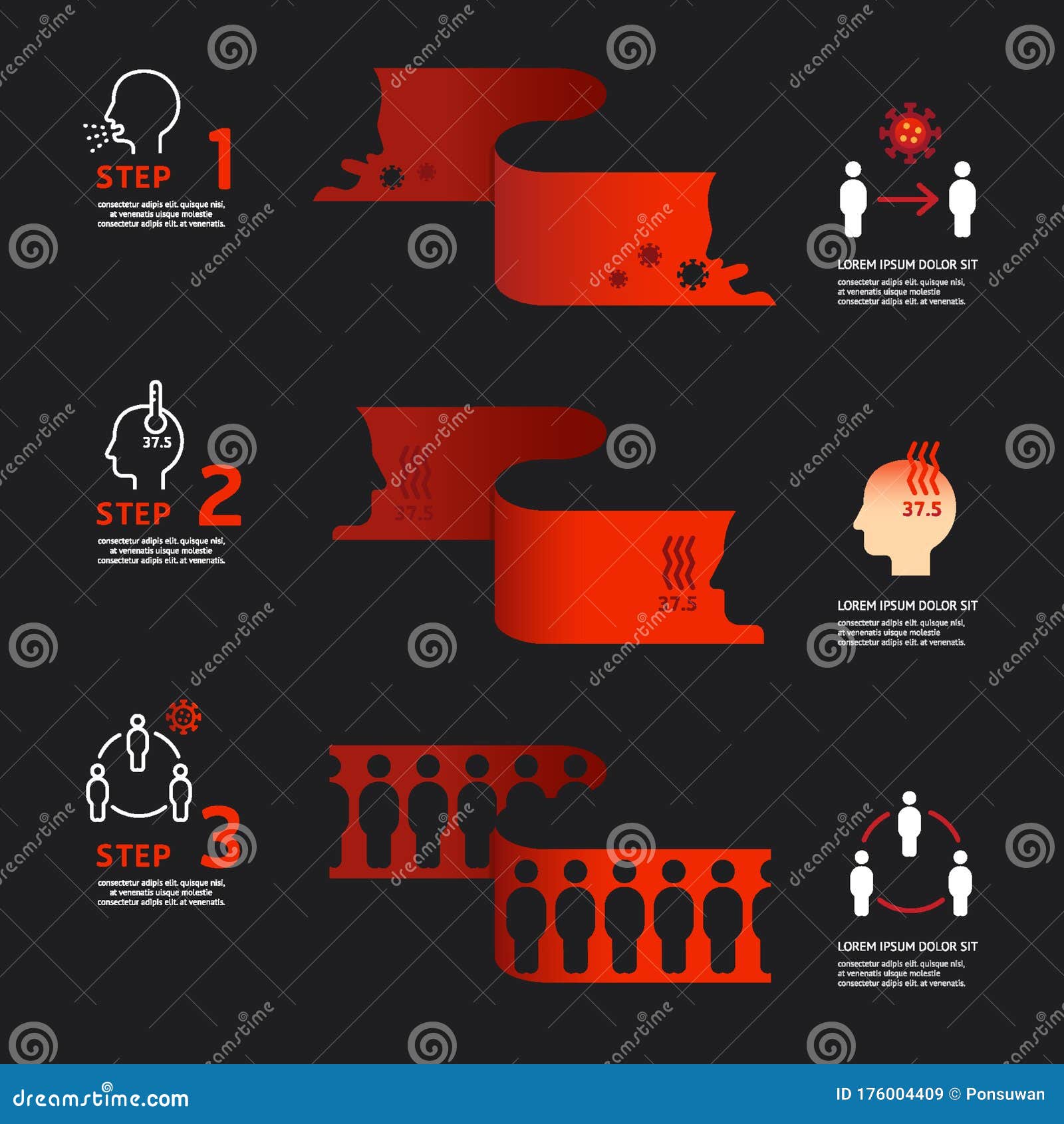 Corona Covid 19 Virus Design Infographic,warning Concept Vector ...