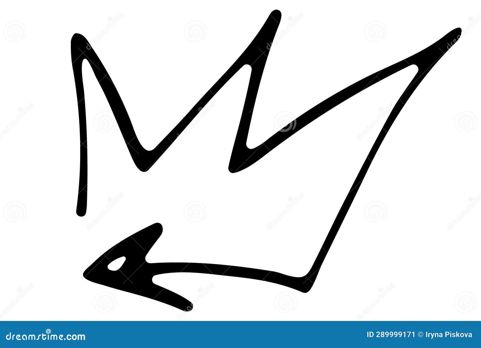 Corona De Puntero De Flecha De Doodle Dibujada a Mano Ilustración del ...