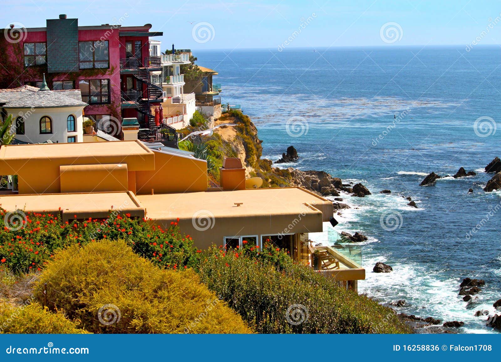 Corona del Mar Homes stock photo. Image of oceanside - 16258836