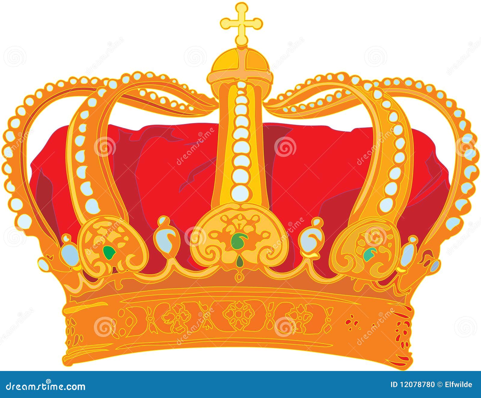 Corona Del Monarca Del Vector Ilustración del Vector - Ilustración de ...