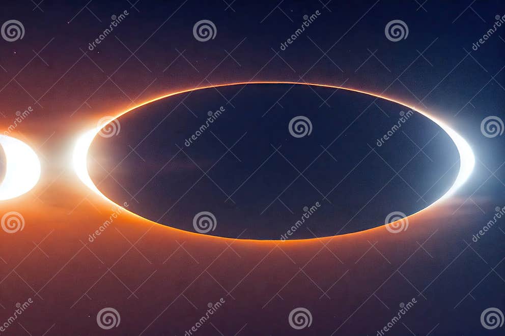 Corona from Sun S Rays Radiating during Total Solar Eclipse Stock ...