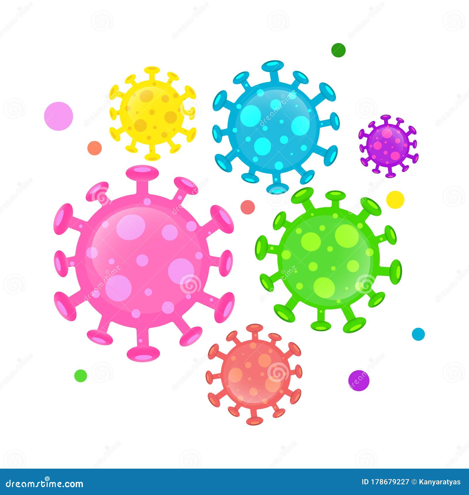 Corona Virus Cartoon Color on White Background,vector Illustration ...
