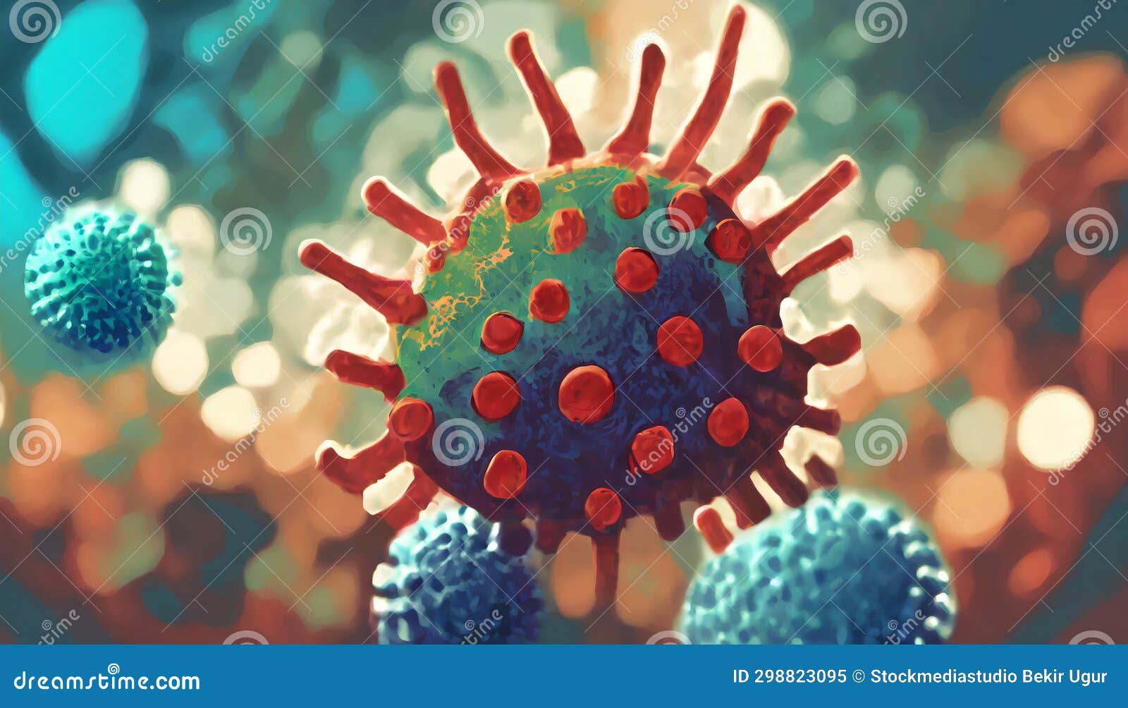Corona Virus Computer Generated Illustration Stock Illustration ...
