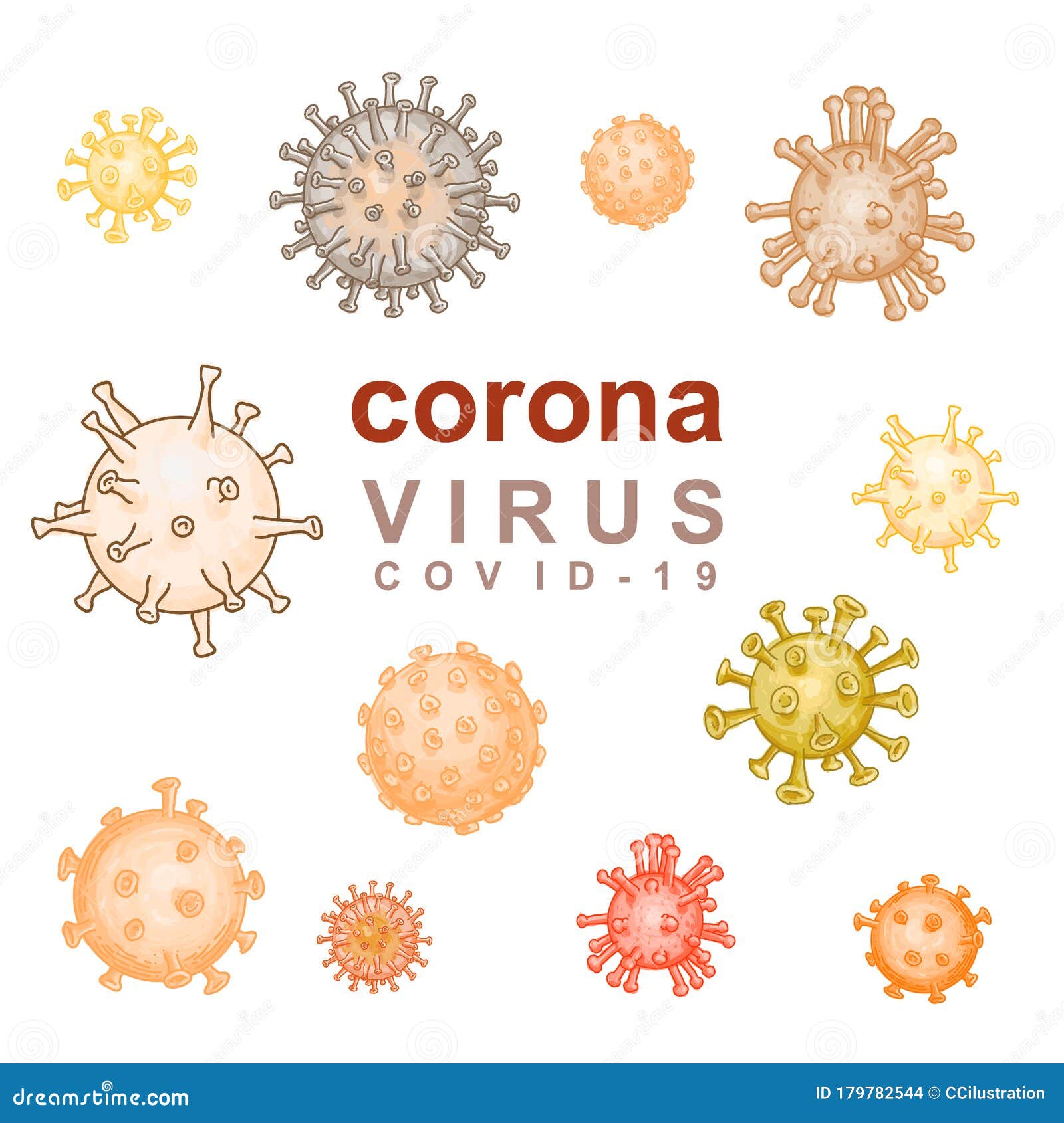Corona Virus, Covid-19 Logo Stock Vector - Illustration of infectious ...
