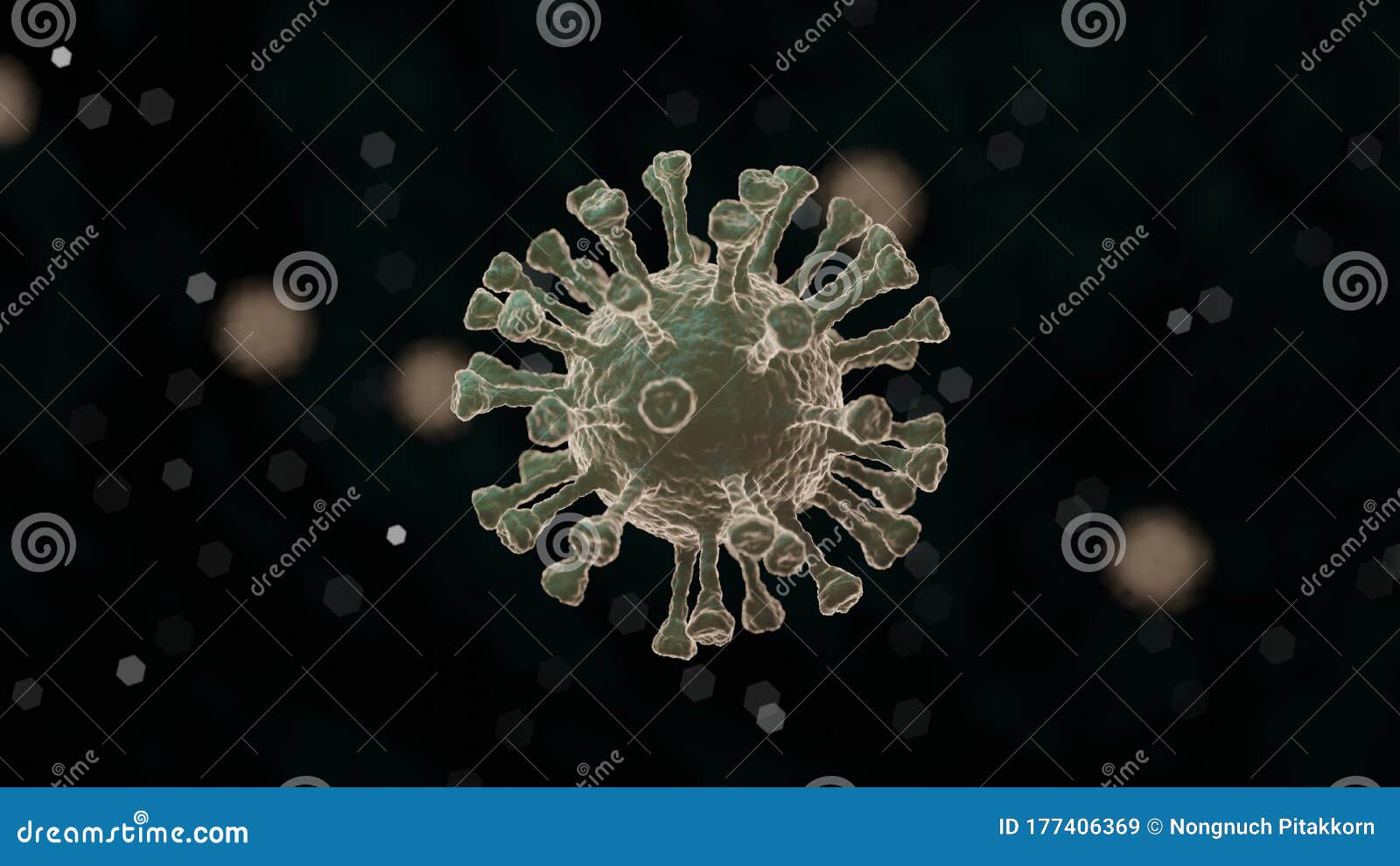 Corona Virus 3d Render Illustration, Microbiology and Virology Concept ...