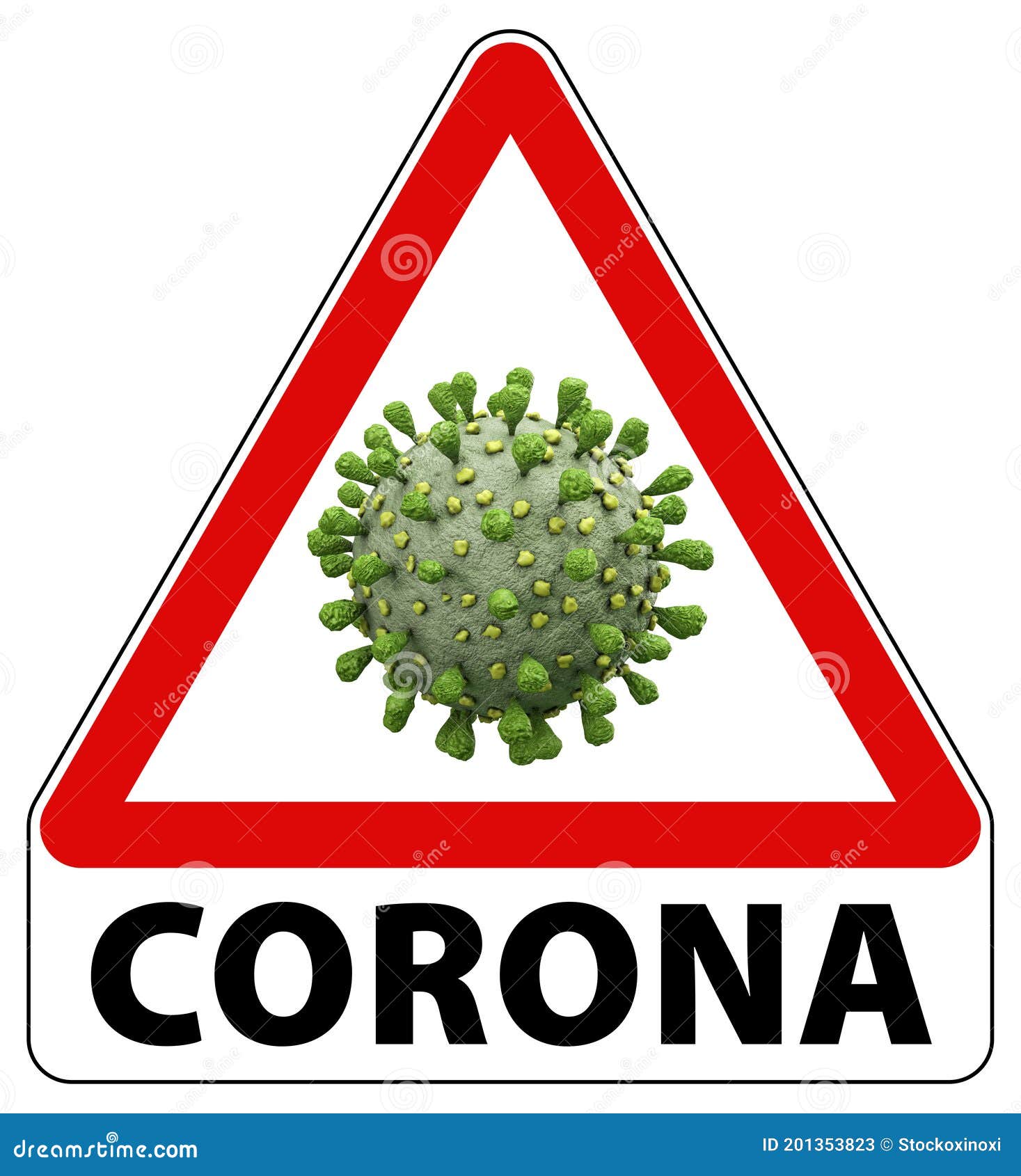 Corona Virus Infection Warning Sign Outbreak Symbol Stock Illustration ...