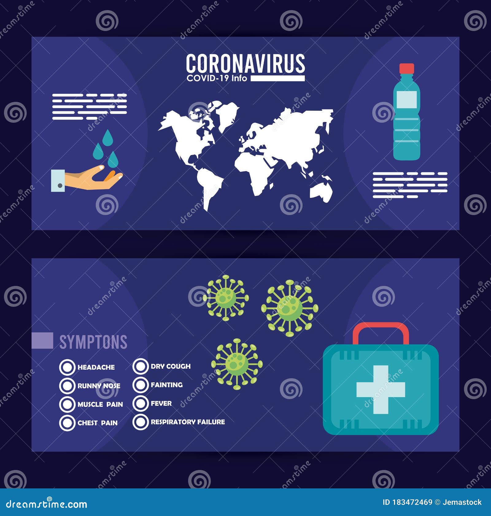Corona Virus Infographic with Prevention Methods Stock Vector ...