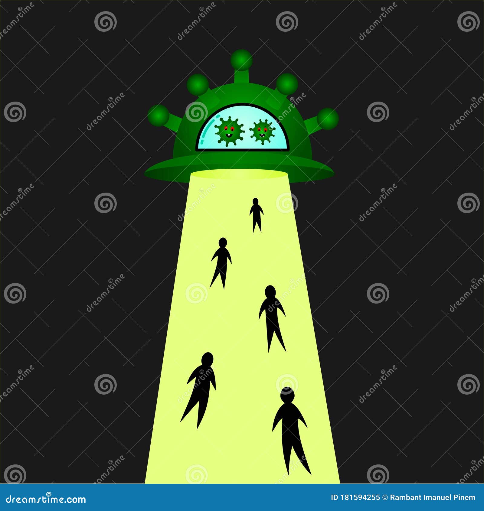 Virus Invasion Close-Up Of A Virus Cell In The Human Body Stock ...