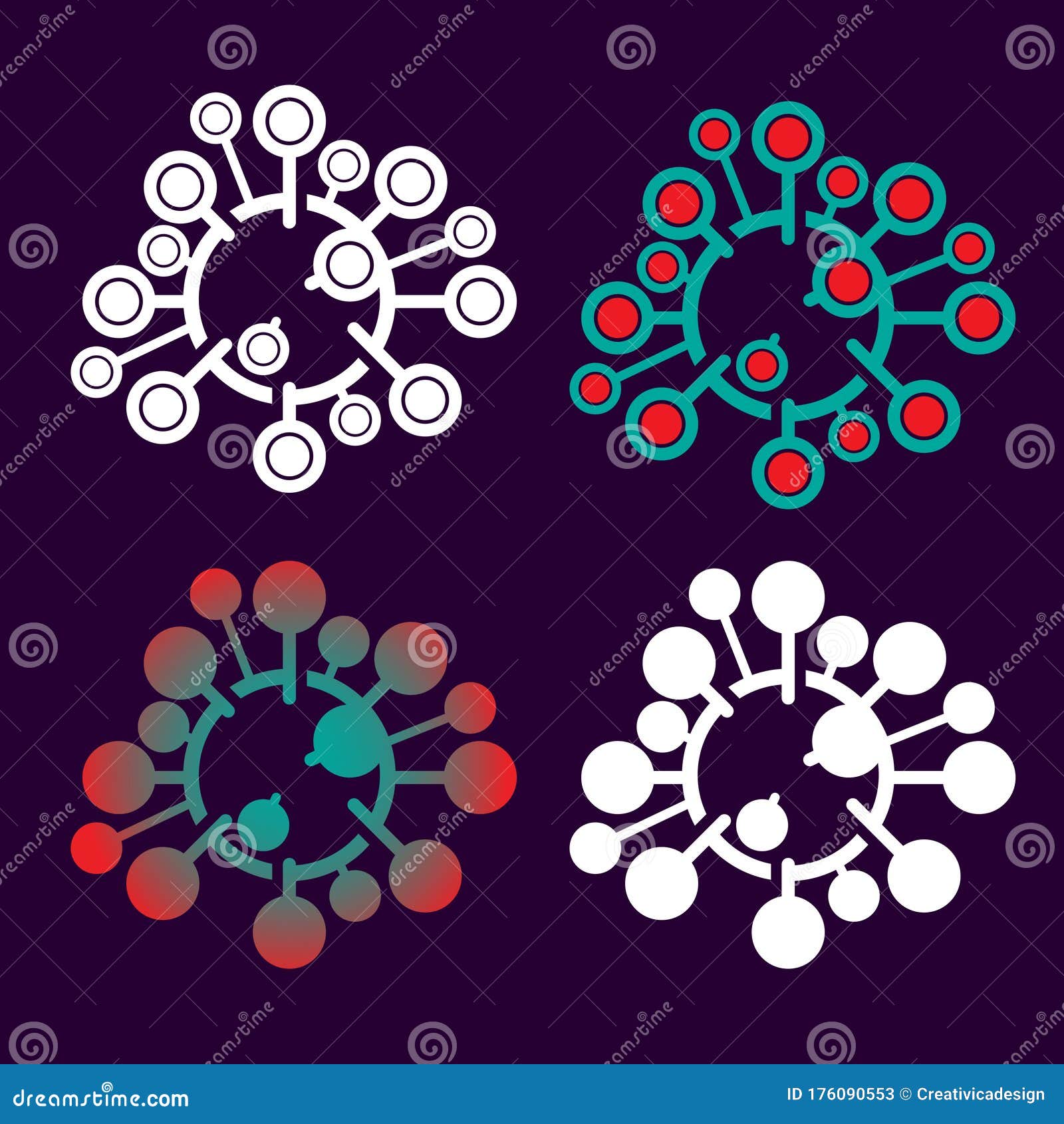 Corona Virus symbol set stock vector. Illustration of symbol - 176090553