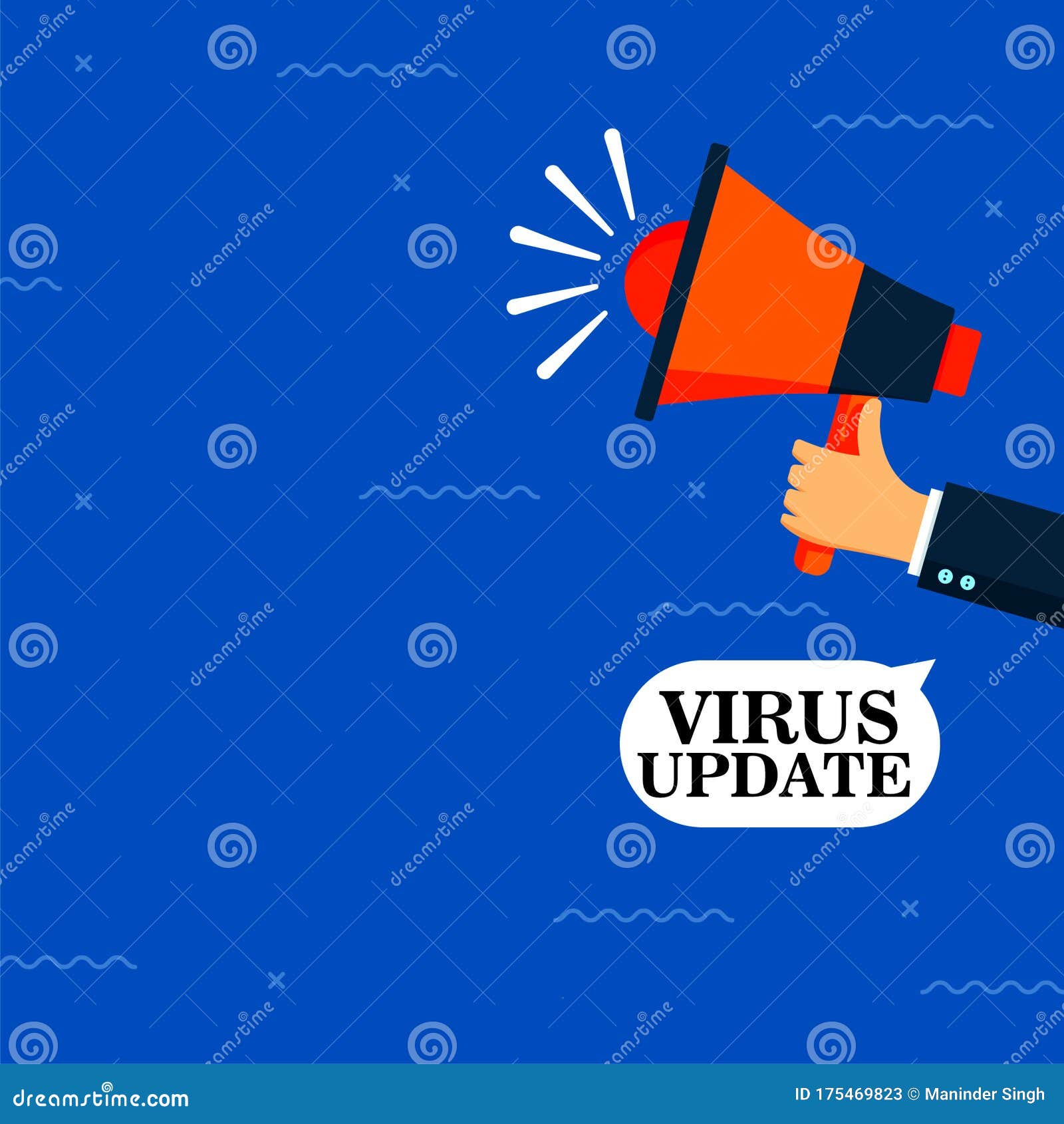 Corona Virus update alert stock illustration. Illustration of color ...