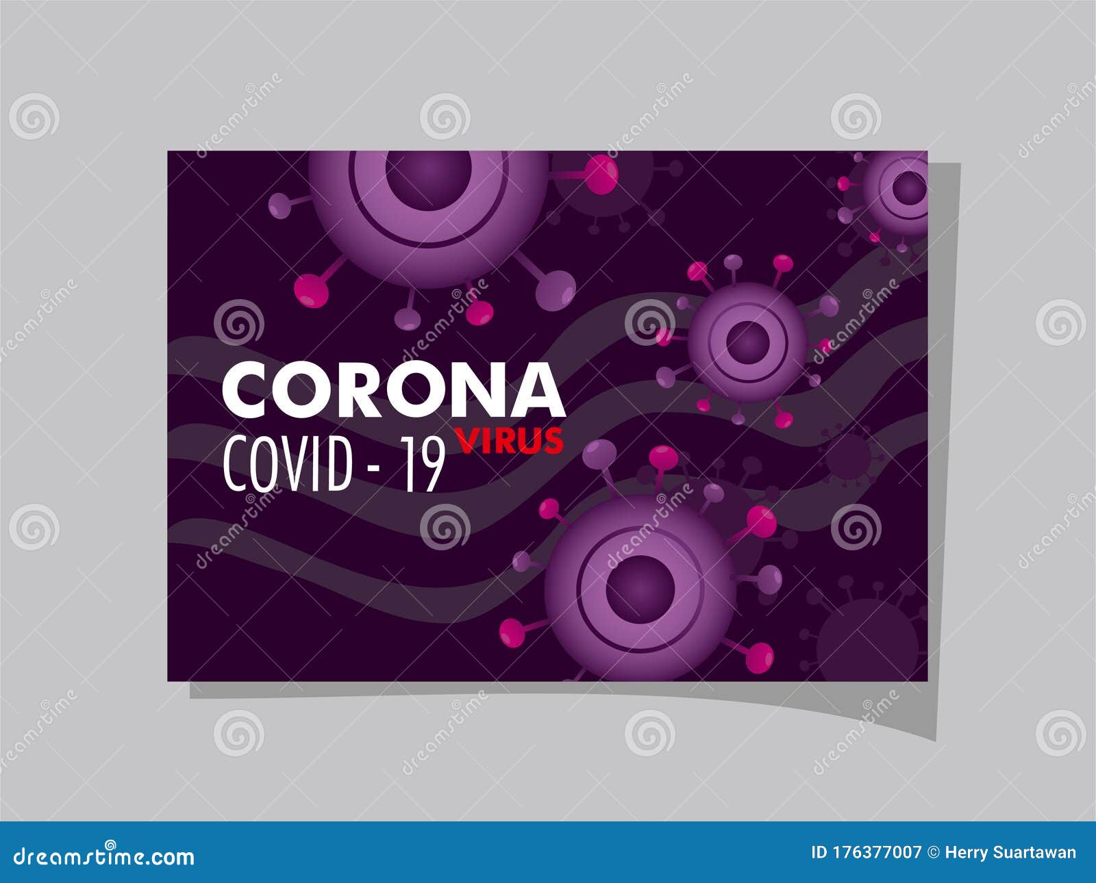 Corona Virus Violet Background Banner Stock Vector - Illustration of ...