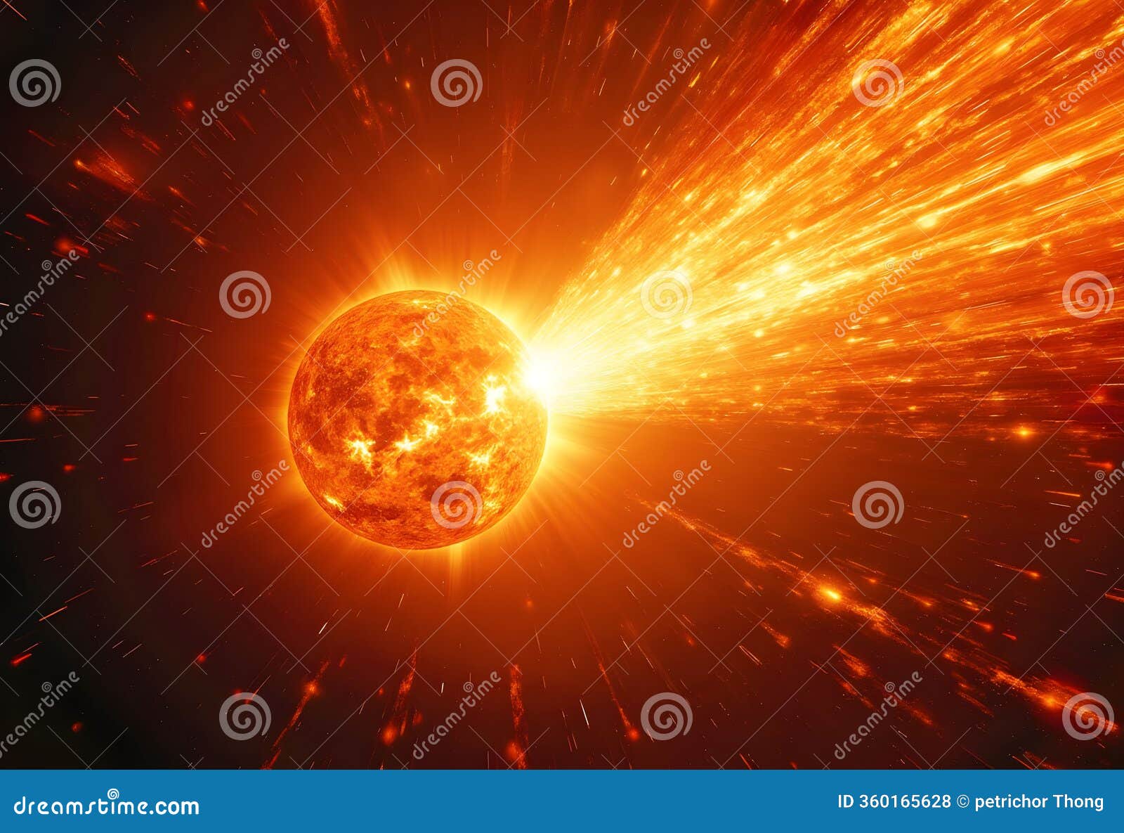 Coronal Mass Ejection in Deep Space Stock Illustration - Illustration ...