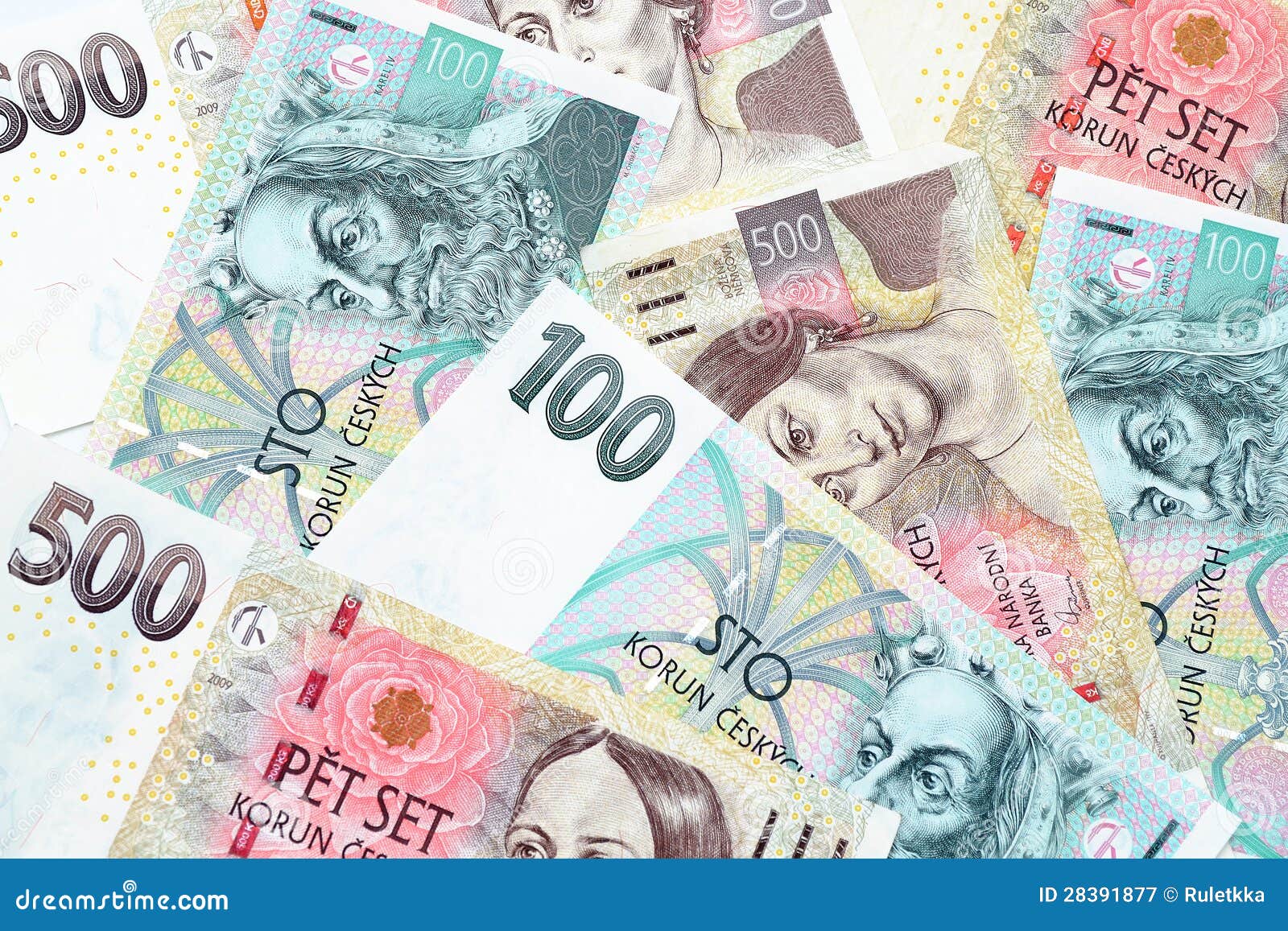 Coronas checas imagen de archivo. Imagen de nota, dinero - 28391877
