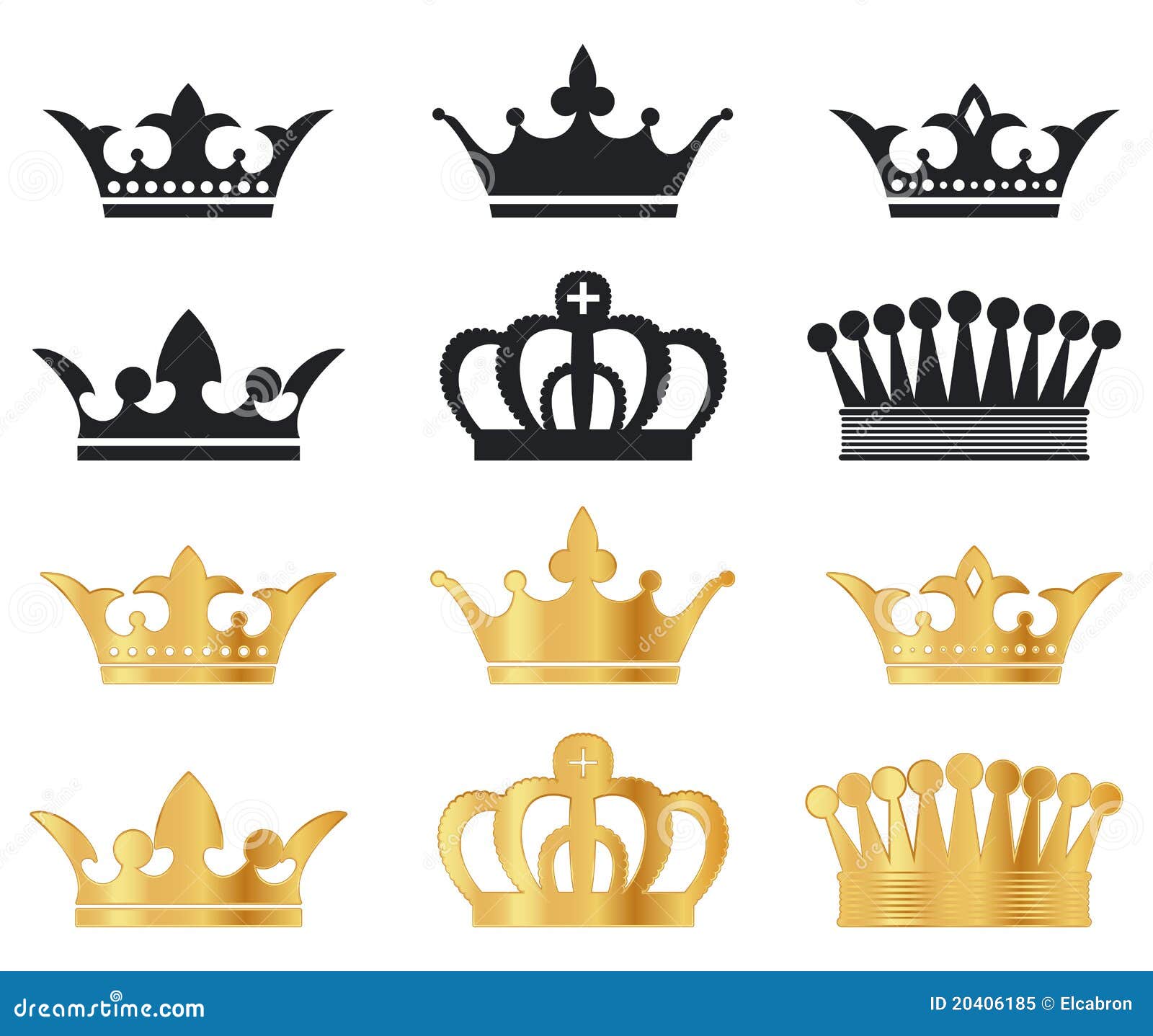 Coronas Del Vector Foto de archivo libre de regalías - Imagen: 20406185