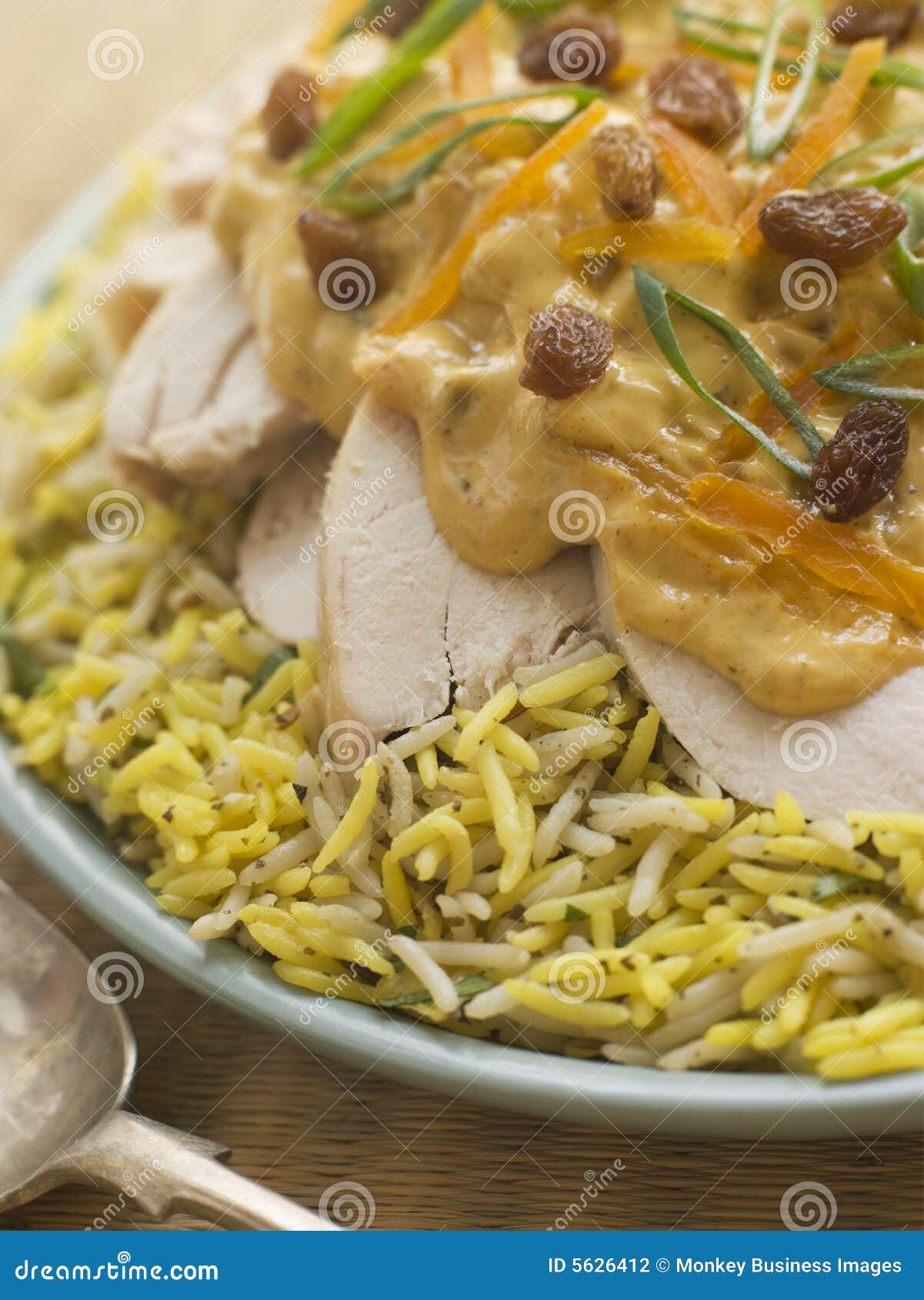 Coronation Chicken and Rice Salad Stock Photo - Image of coronation ...