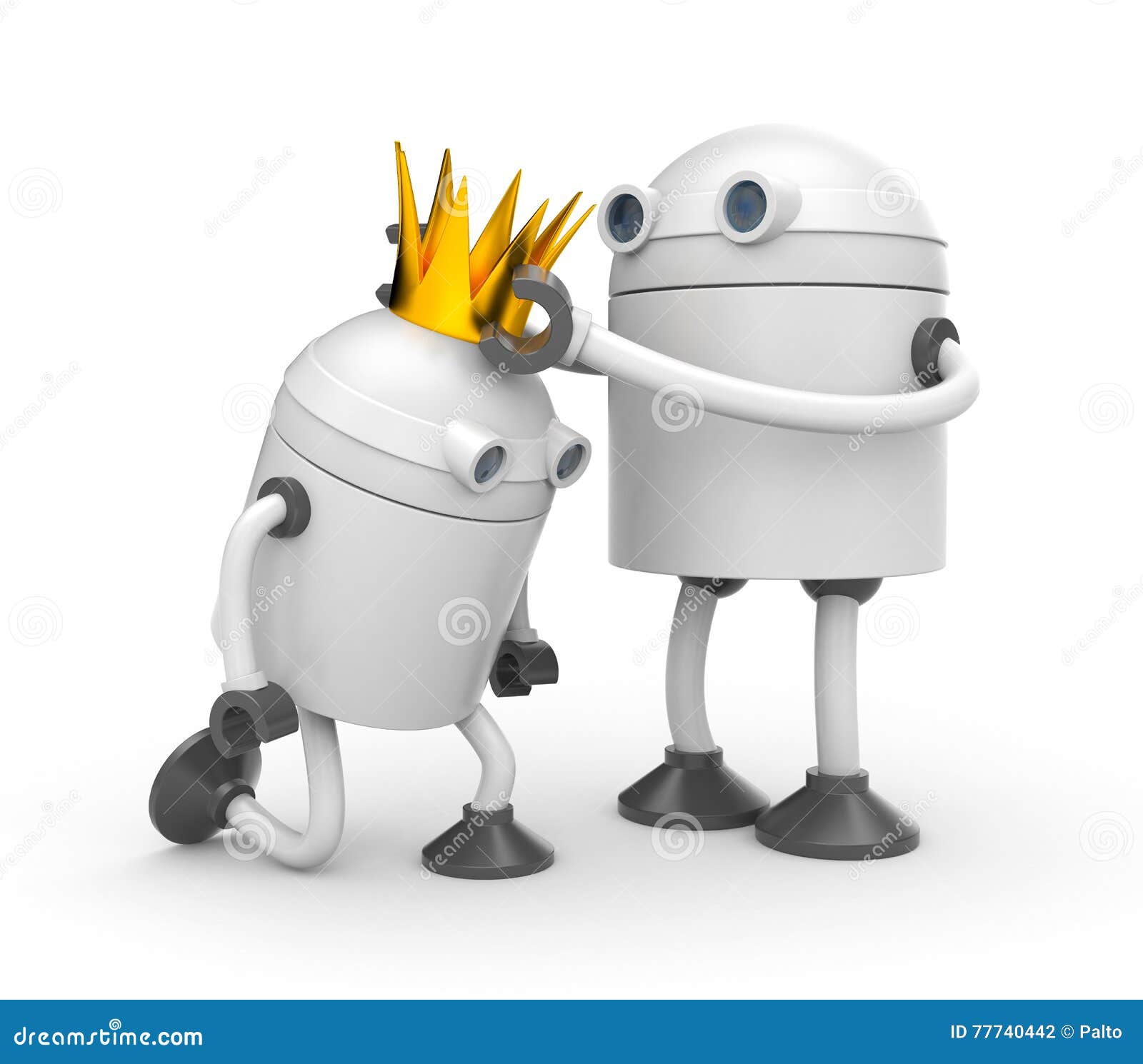 The Coronation. Robot With Crown - King Royalty-Free Cartoon ...