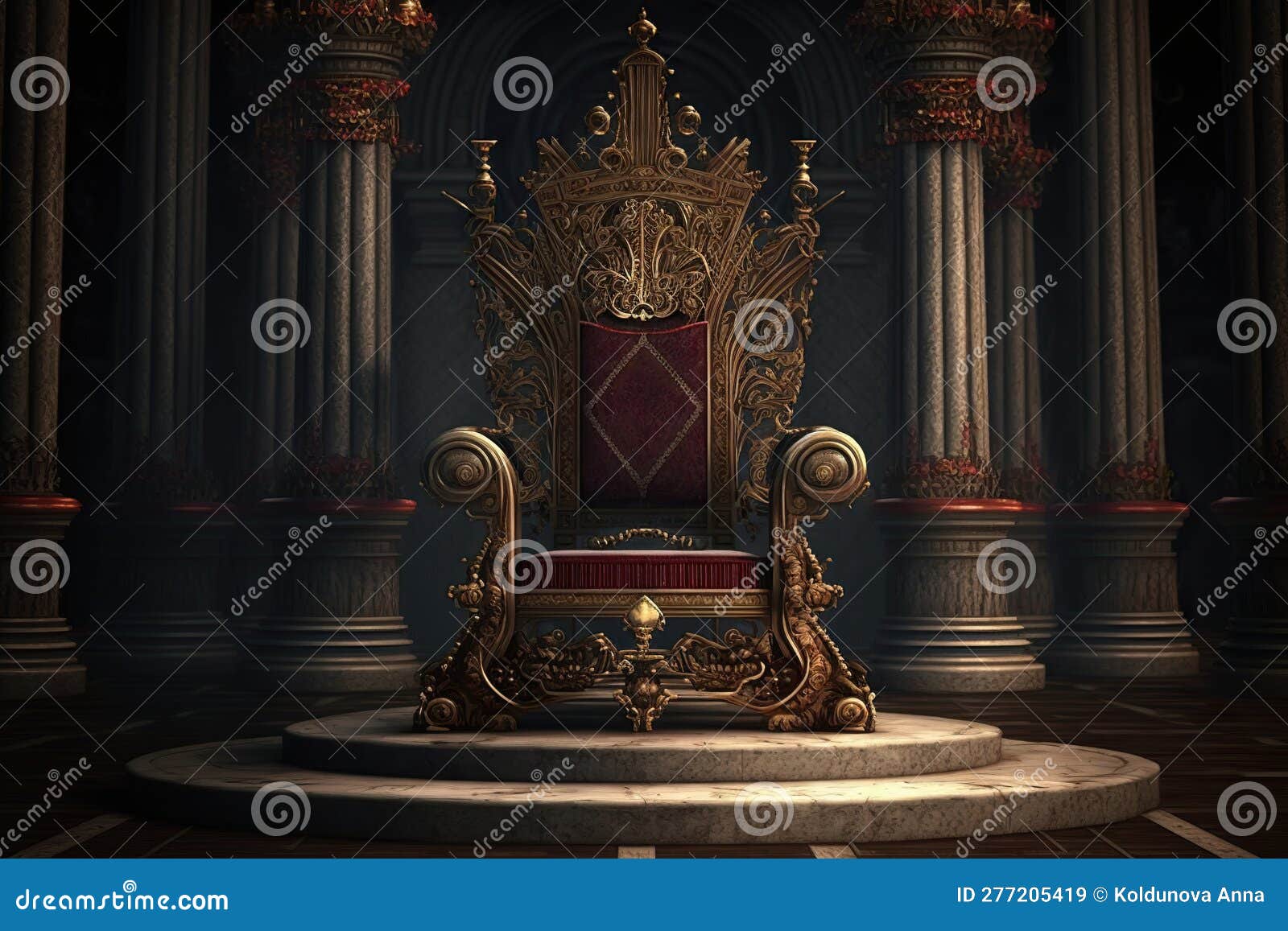 Coronation Throne Which is Typically Ornate and Decoration, Created ...