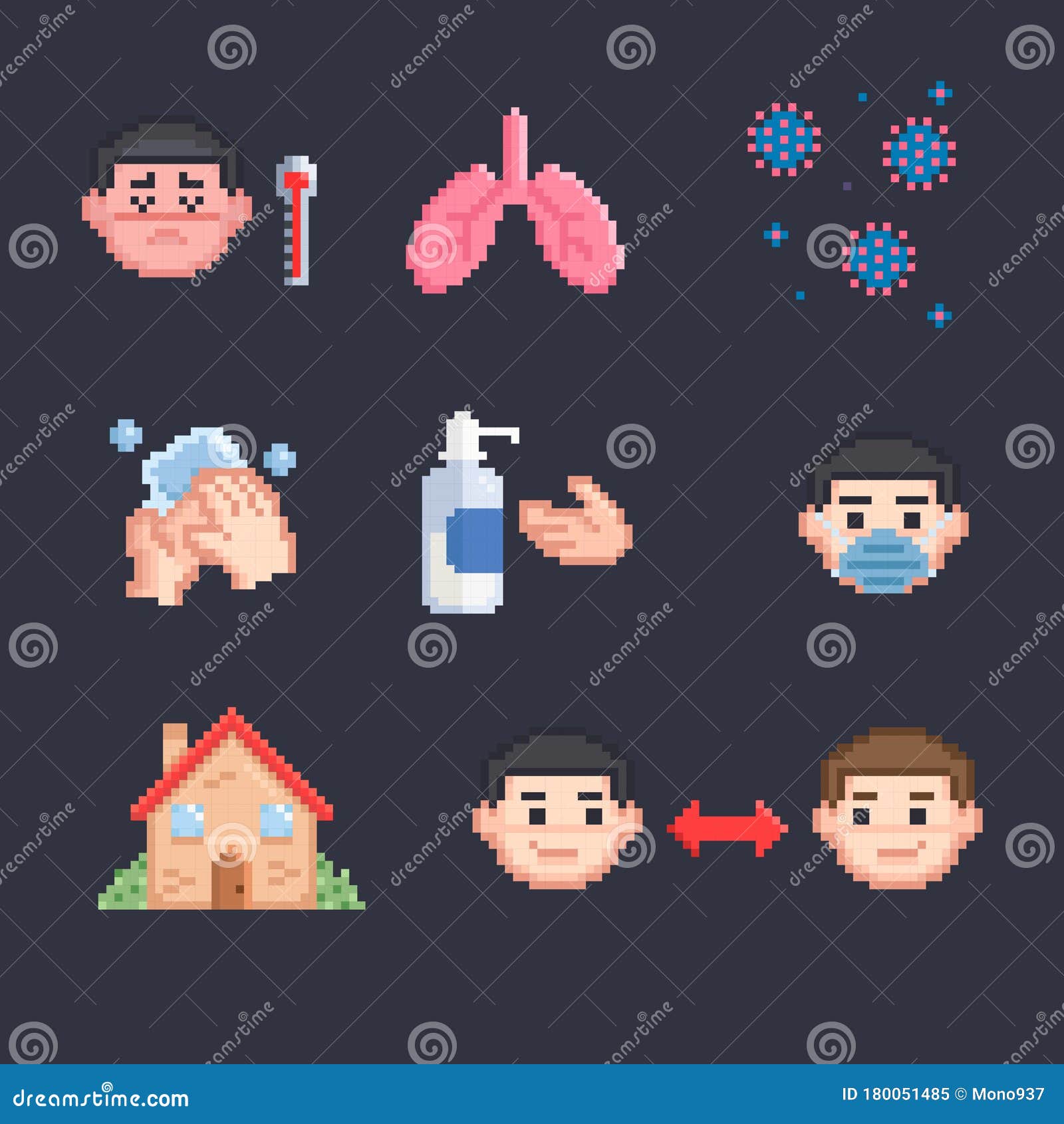Pixel Art Coronavirus For Videogames Royalty-Free Stock Image ...
