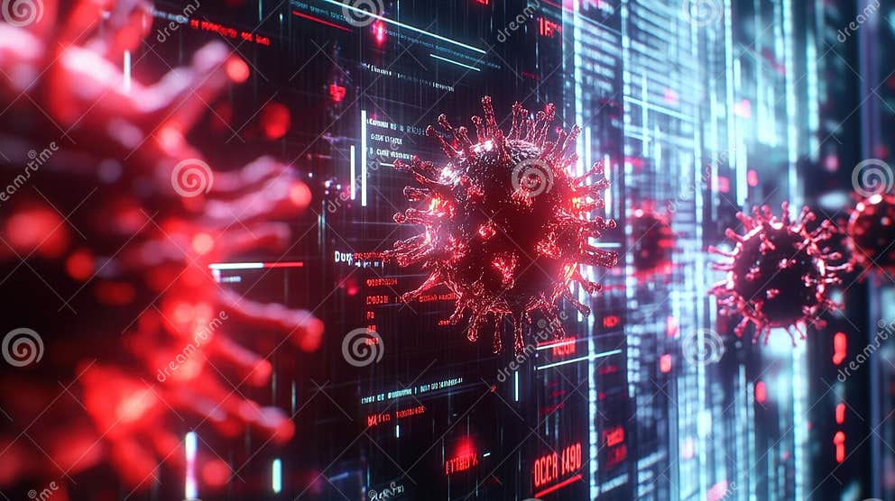 Coronavirus Attacking Computer System Showing Cyber Security Threat ...