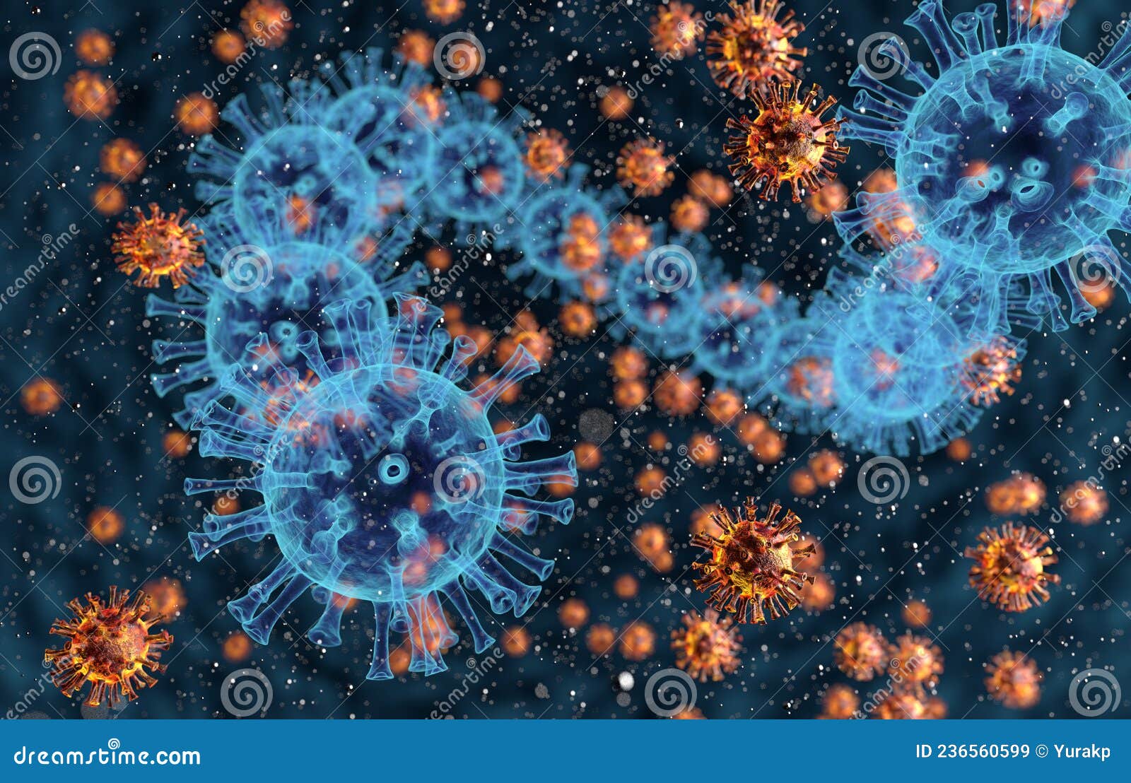 Coronavirus Background. Covid-19 or SARS-CoV-2 Under Microscope Stock ...