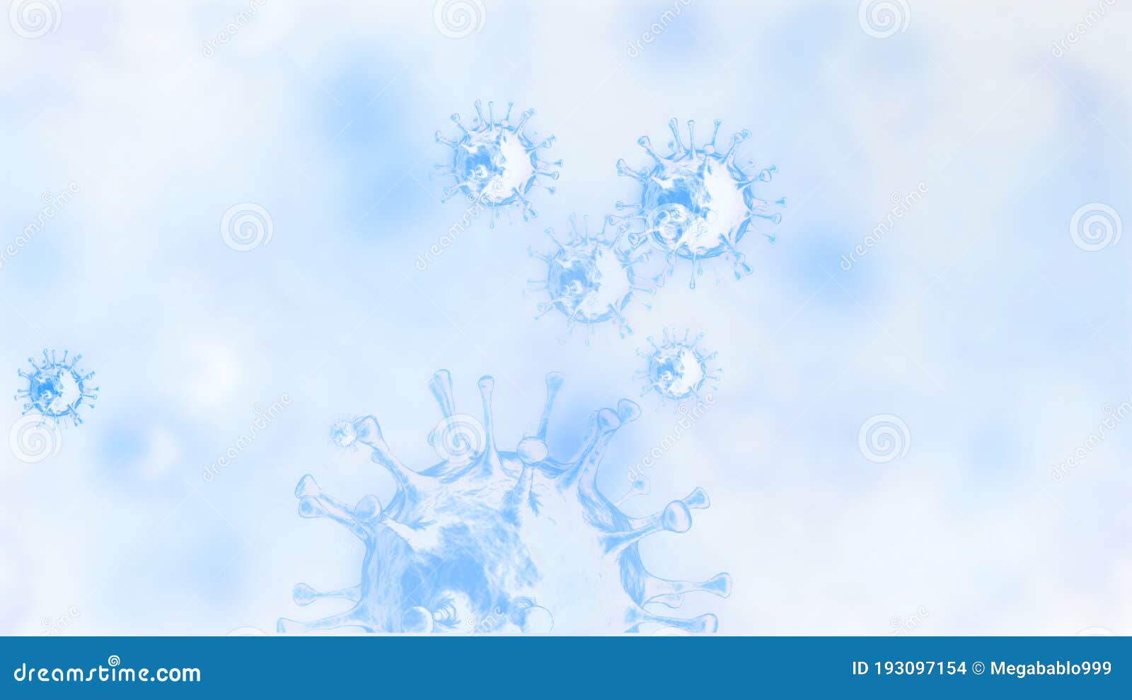 Coronavirus Cells, Bacteria or Germs Microorganism Under Microscope in ...