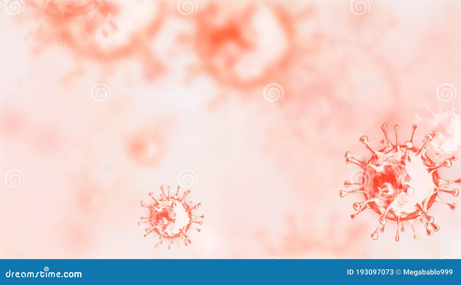 Coronavirus Cells, Bacteria or Germs Microorganism Under Microscope in ...