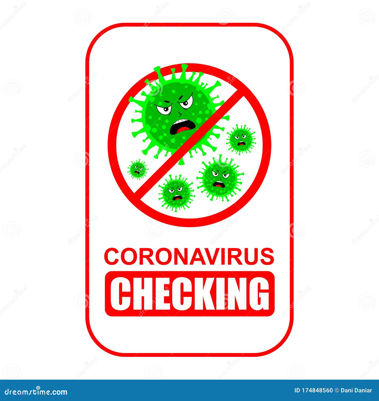 Coronavirus Checking Area Symbol Image Vector Stock Vector ...