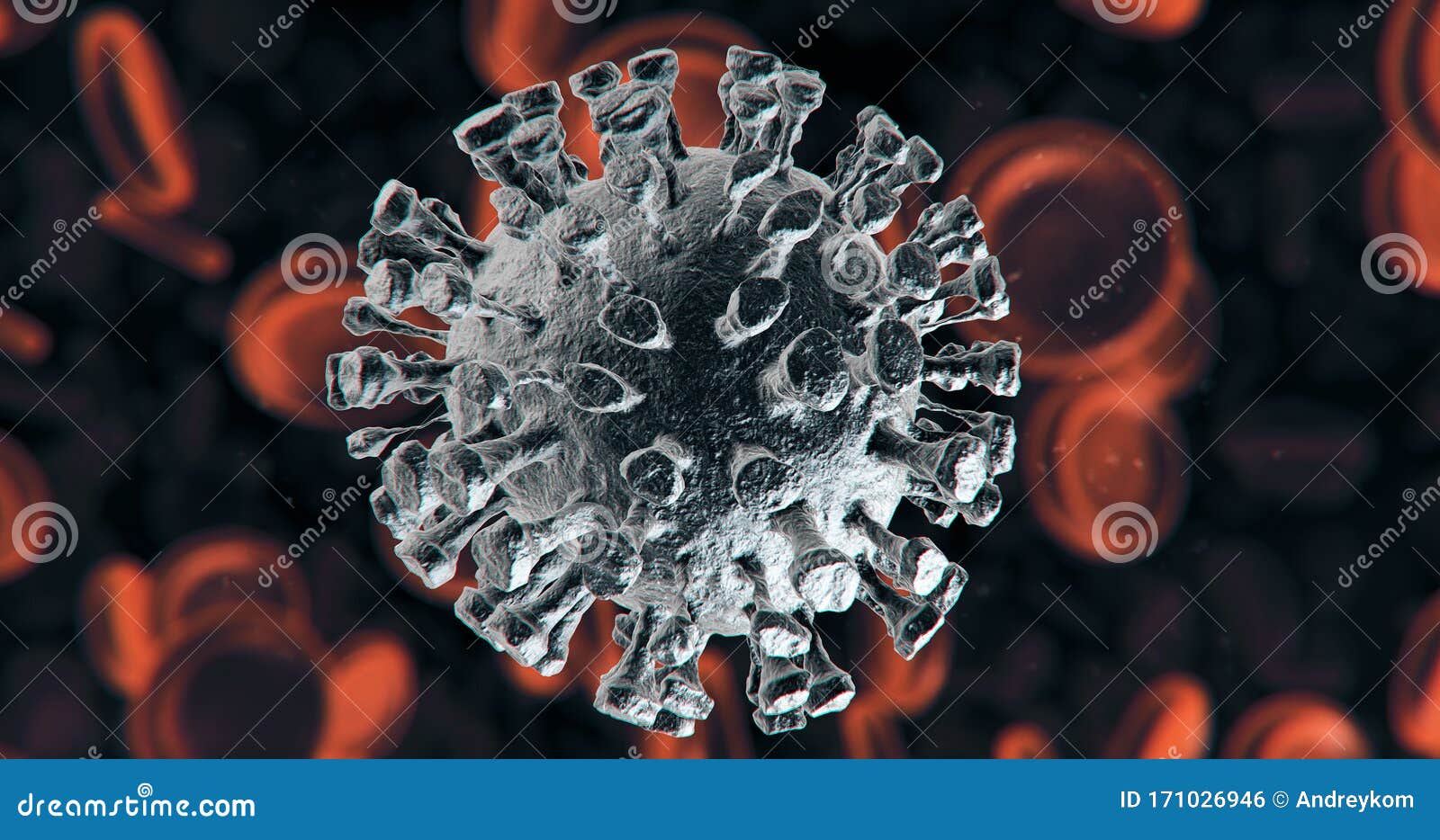 Coronavirus Close-up of Virus or Bacteria Cells Stock Illustration ...