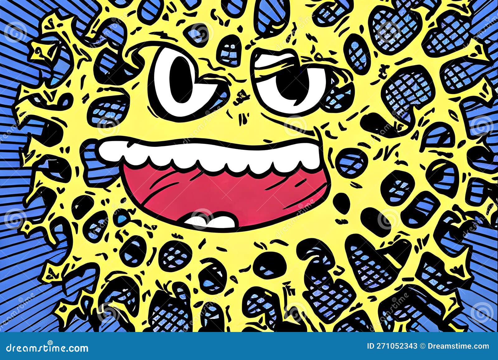 Coronavirus Comics Style Character Stock Illustration - Illustration of ...