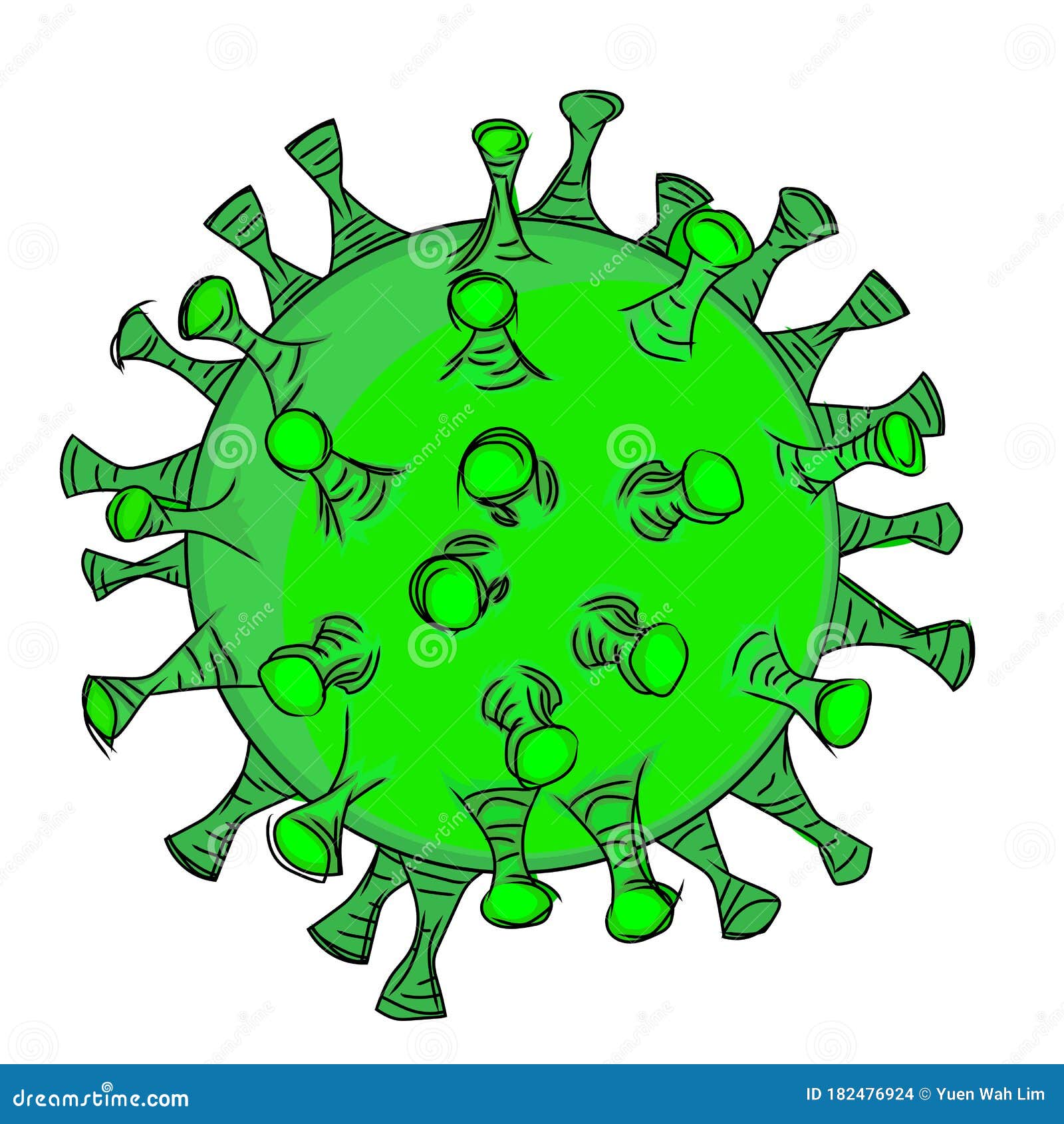 Coronavirus Covid 19 Cartoon Sketch Vector Ilustración del Vector - Ilustración de vector ...