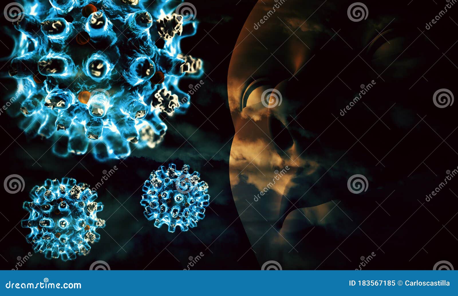 Coronavirus COVID-19 stock illustration. Illustration of fever - 183567185