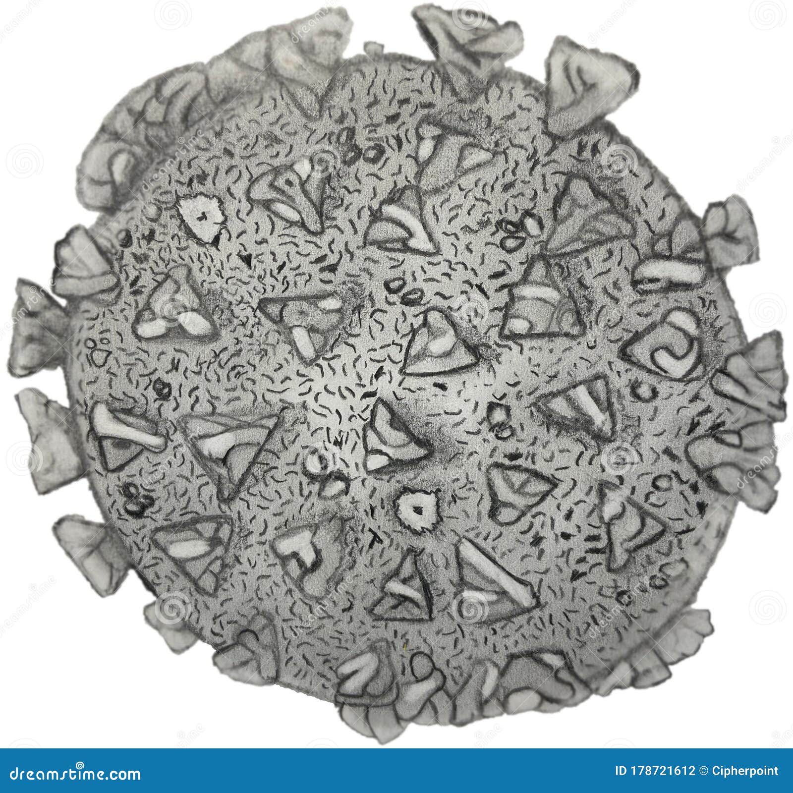 Coronavirus Covid-19 Drawing Rendered Vector Stock Photo - Illustration ...