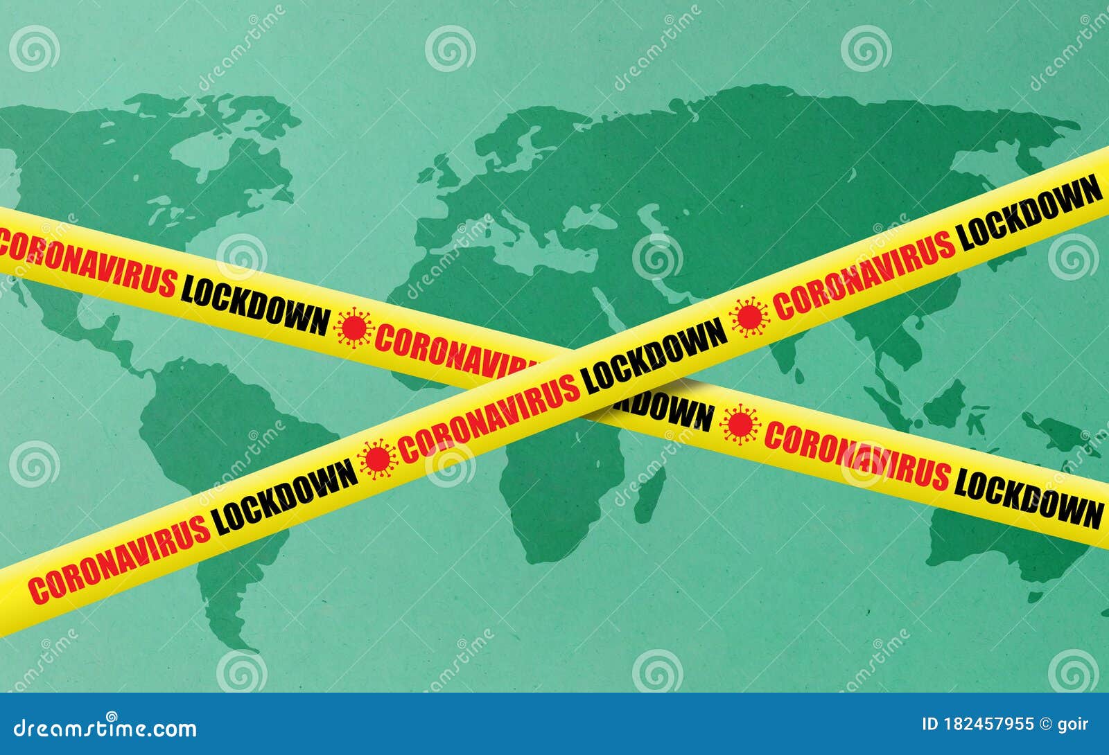 Coronavirus, Covid-19, Global Lockdown Stock Illustration ...