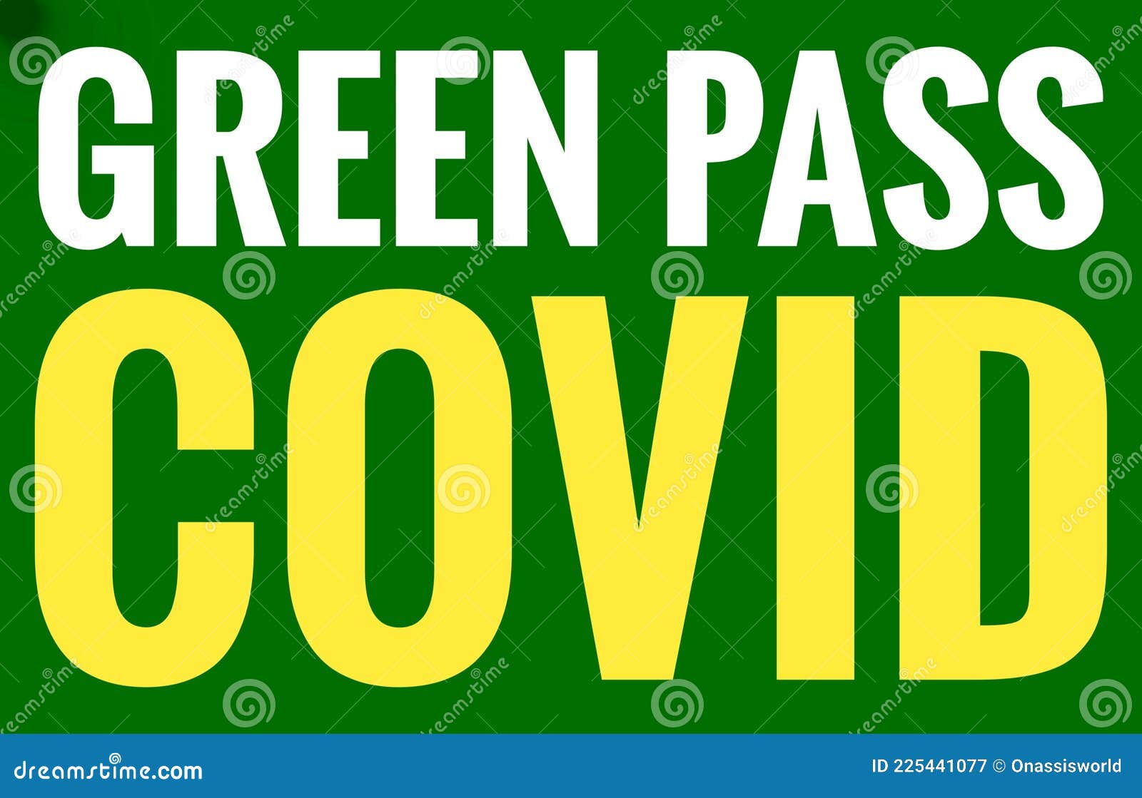 Coronavirus Covid-19 Green Pass Page Header Stock Illustration ...