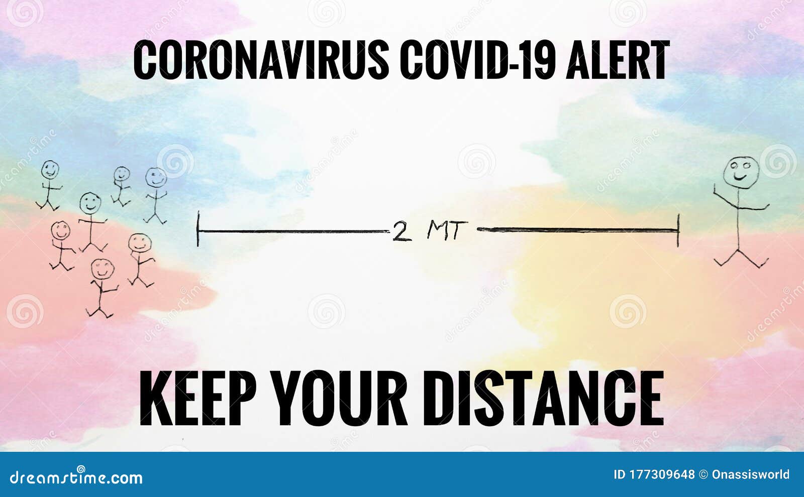 Coronavirus Covid-19 Keep Your Distance Stock Illustration ...