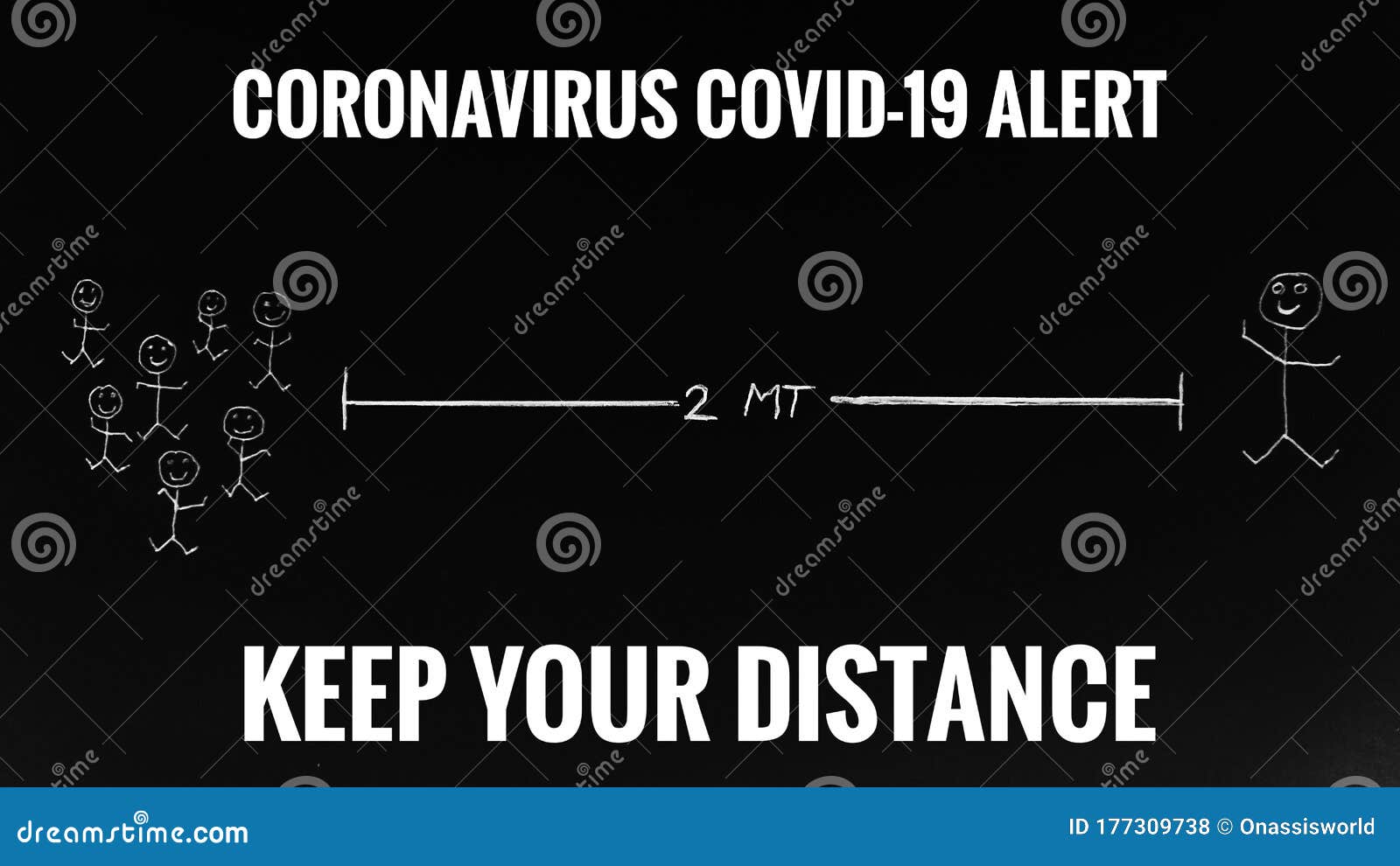 Coronavirus Covid-19 Keep Your Distance Stock Illustration ...