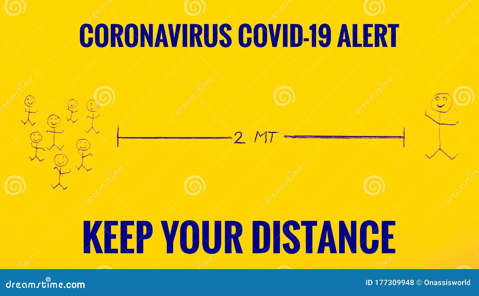 Coronavirus Covid-19 Keep Your Distance Stock Illustration ...