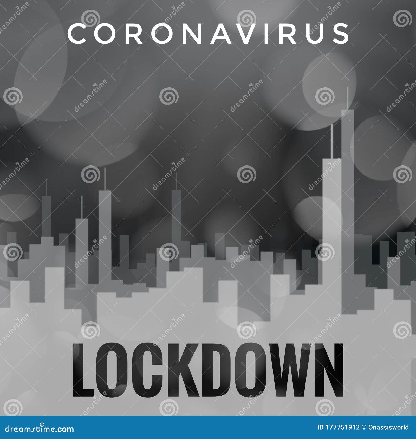 Coronavirus Covid-19 Lock Down Header Stock Illustration - Illustration ...