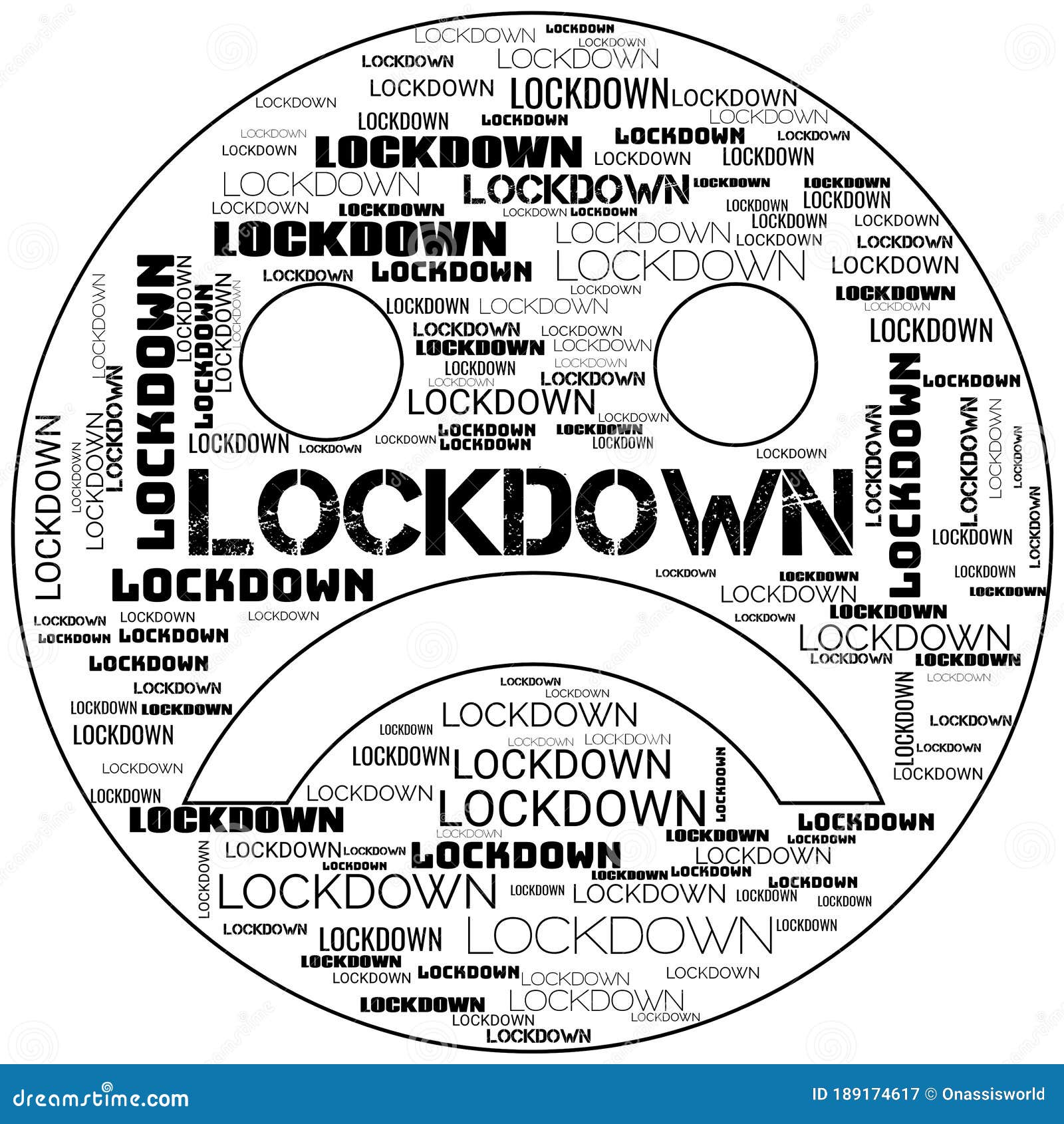 Coronavirus Covid-19 Lockdown Message Illustration Stock Illustration ...