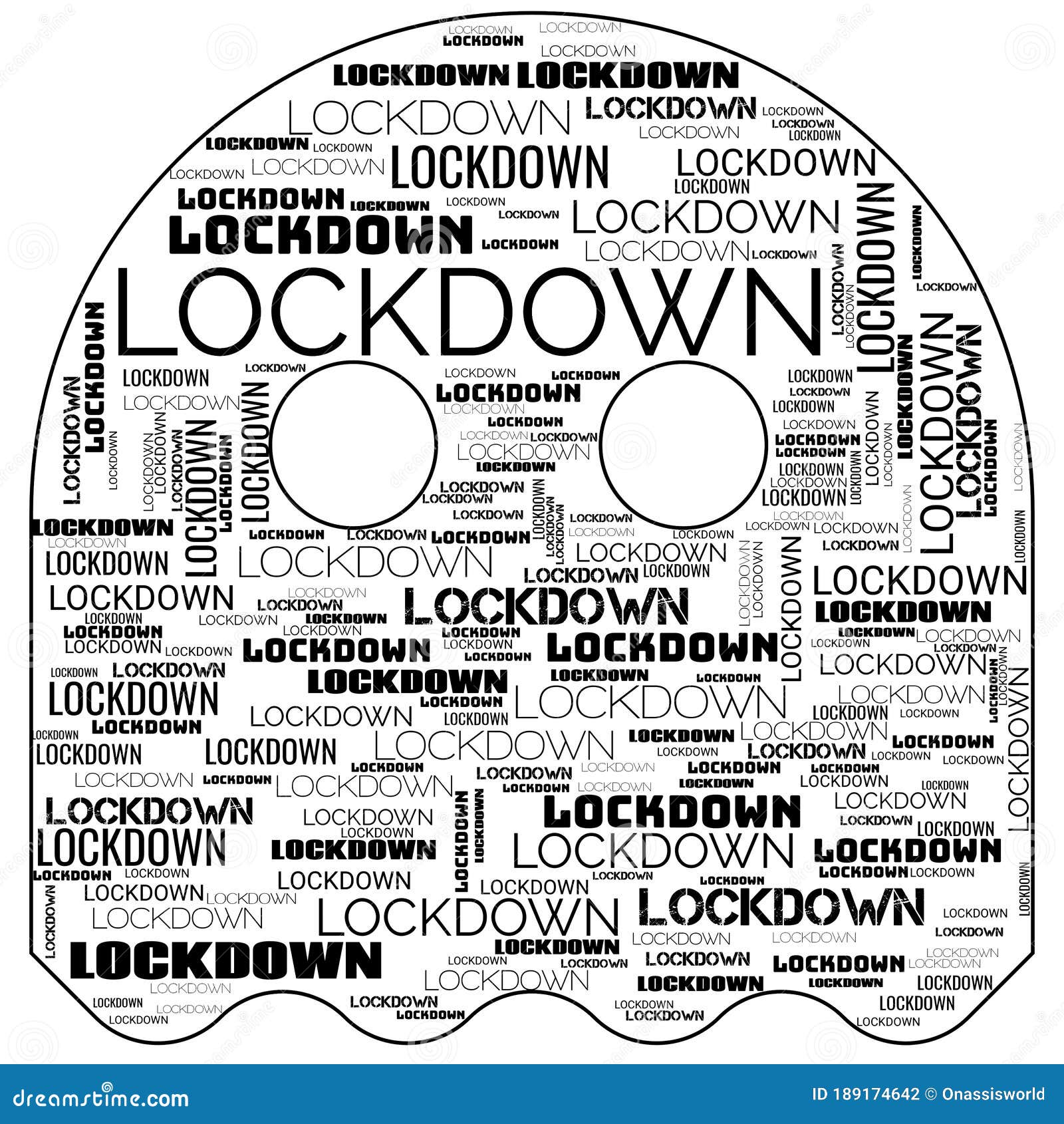 Coronavirus Covid-19 Lockdown Message Illustration Stock Illustration ...