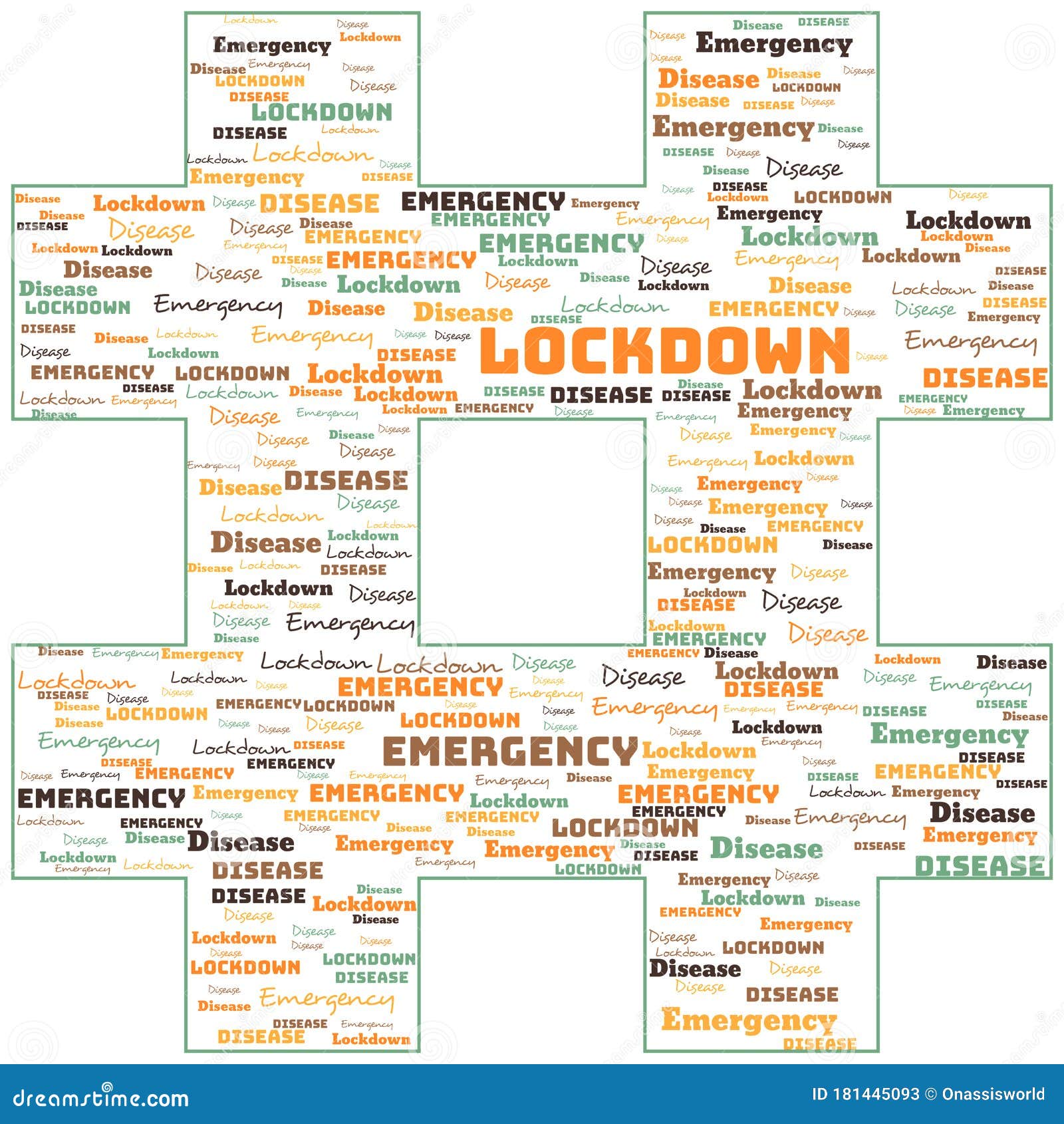 Covid-19 Message Lockdown Bars Stock Illustration - Illustration of ...