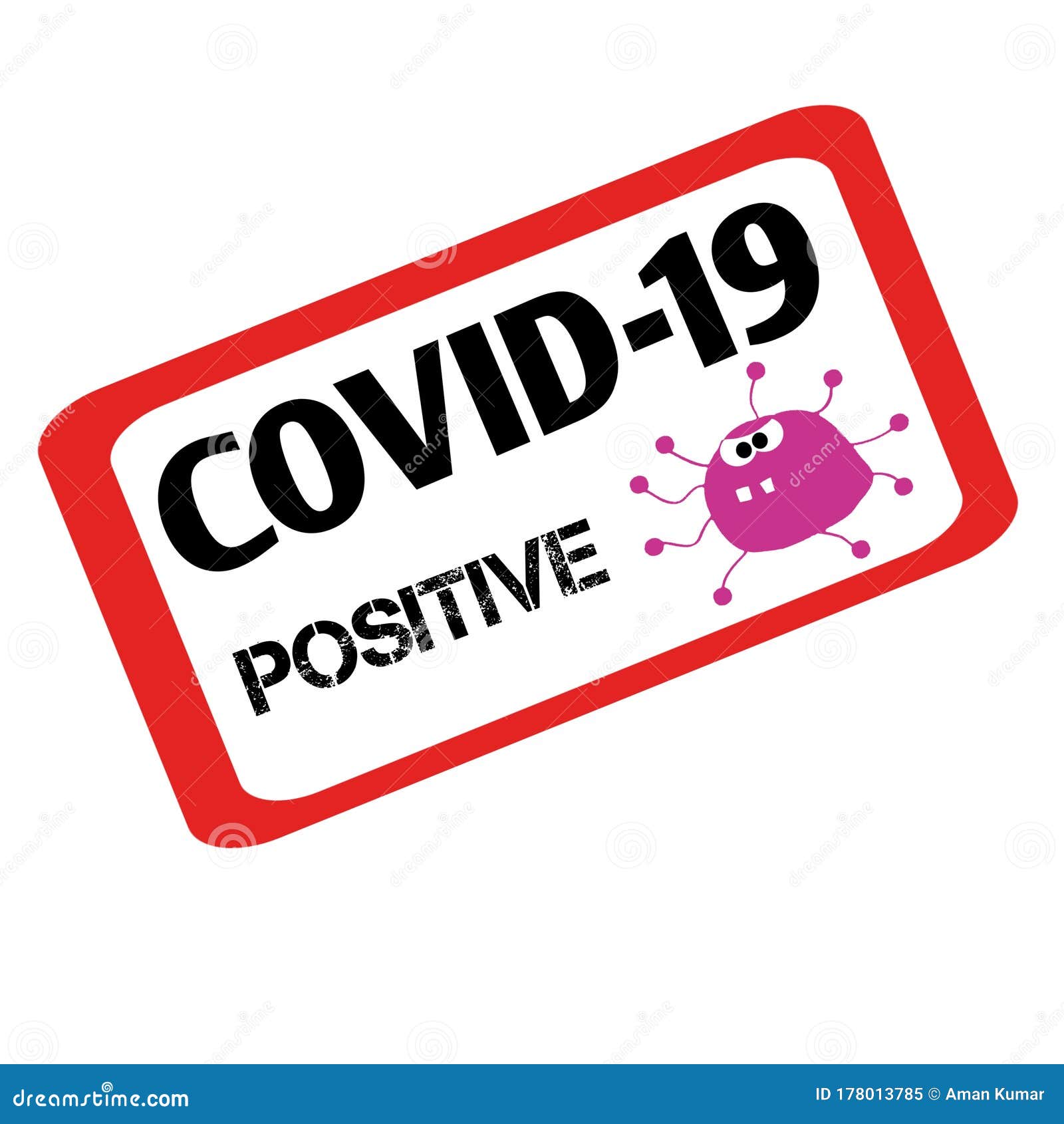 Coronavirus COVID-19 Positive Result Stamp Stock Illustration ...