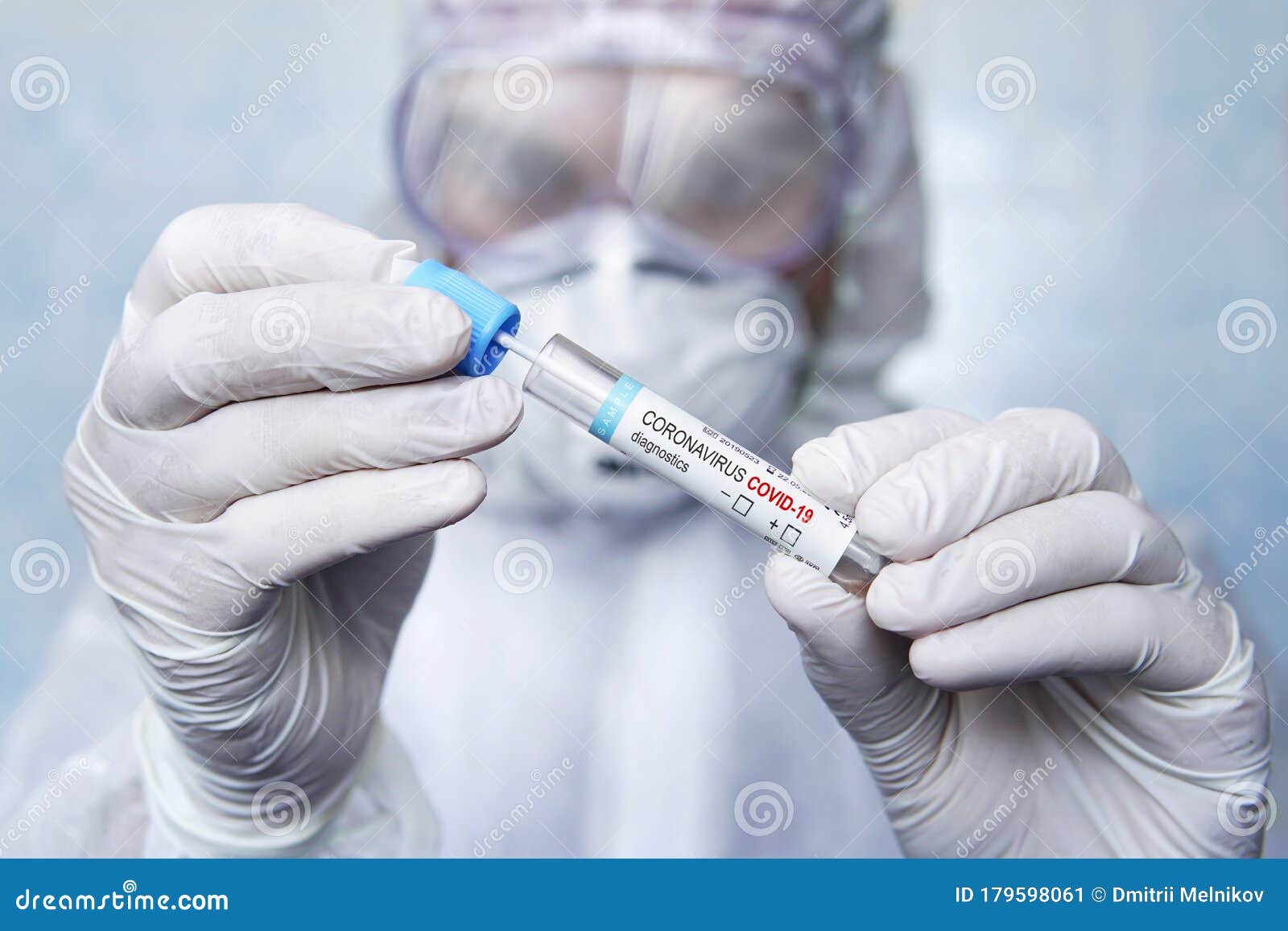 Coronavirus Covid-19 Respiratory Sputum Specimen Swab Test Tube With ... Coronavirus Covid-19 Respiratory Sputum Specimen Swab Test Tube With ...