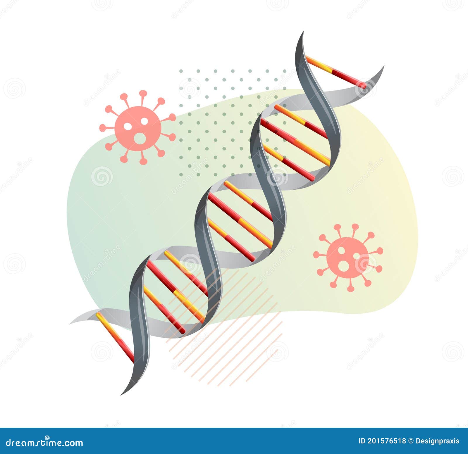 Coronavirus COVID-19 RNA - Illustration Stock Vector - Illustration of ...